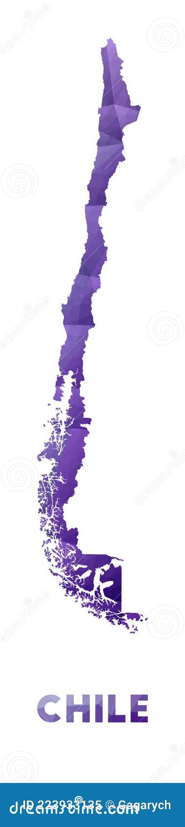 Map of Chile. stock vector. Illustration of blue, element - 223933135