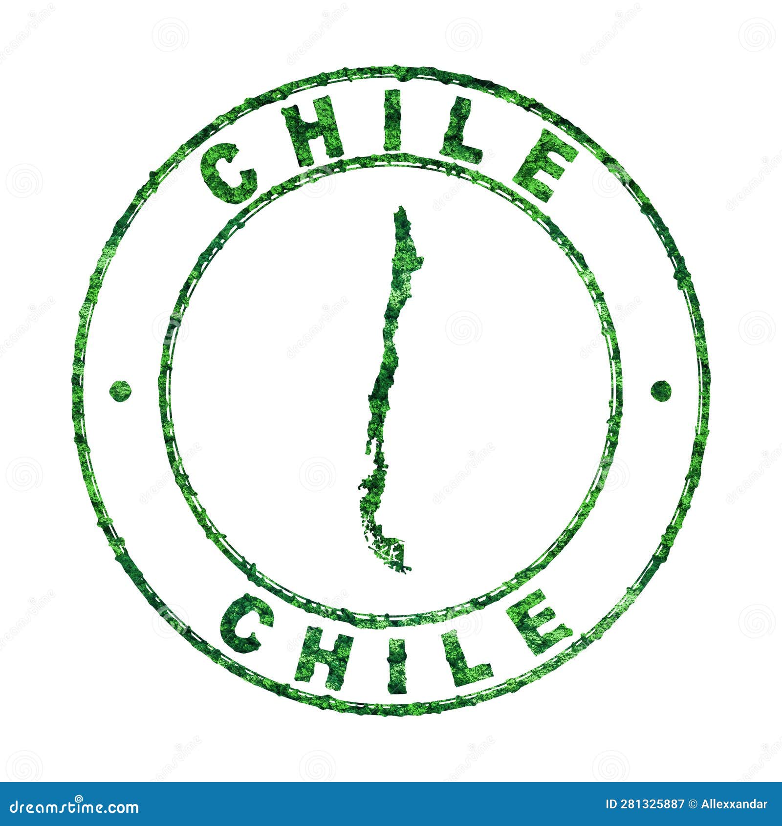 Map of Chile, Postal Stamp, Sustainable Development, CO2 Emission ...