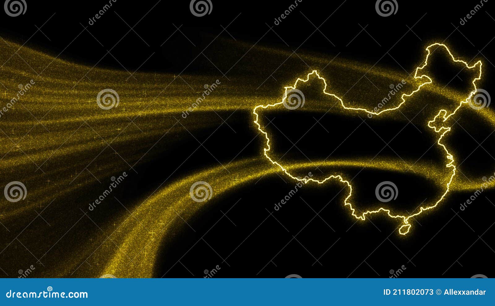 Map of China, Gold Glitter Map Stock Image - Image of asian, china ...