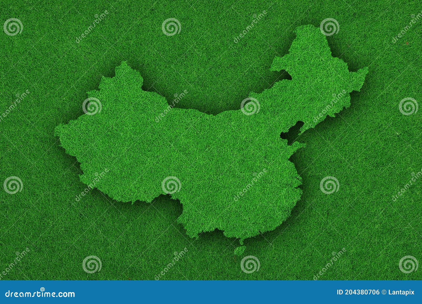 China Map - Green Hue Colored On Dark Background. High Detailed ...