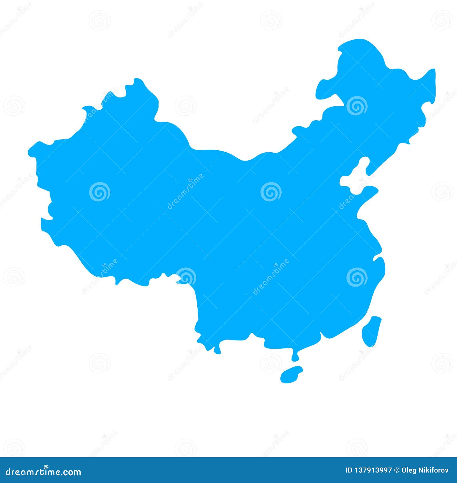 Map of China stock illustration. Illustration of icon - 137913997