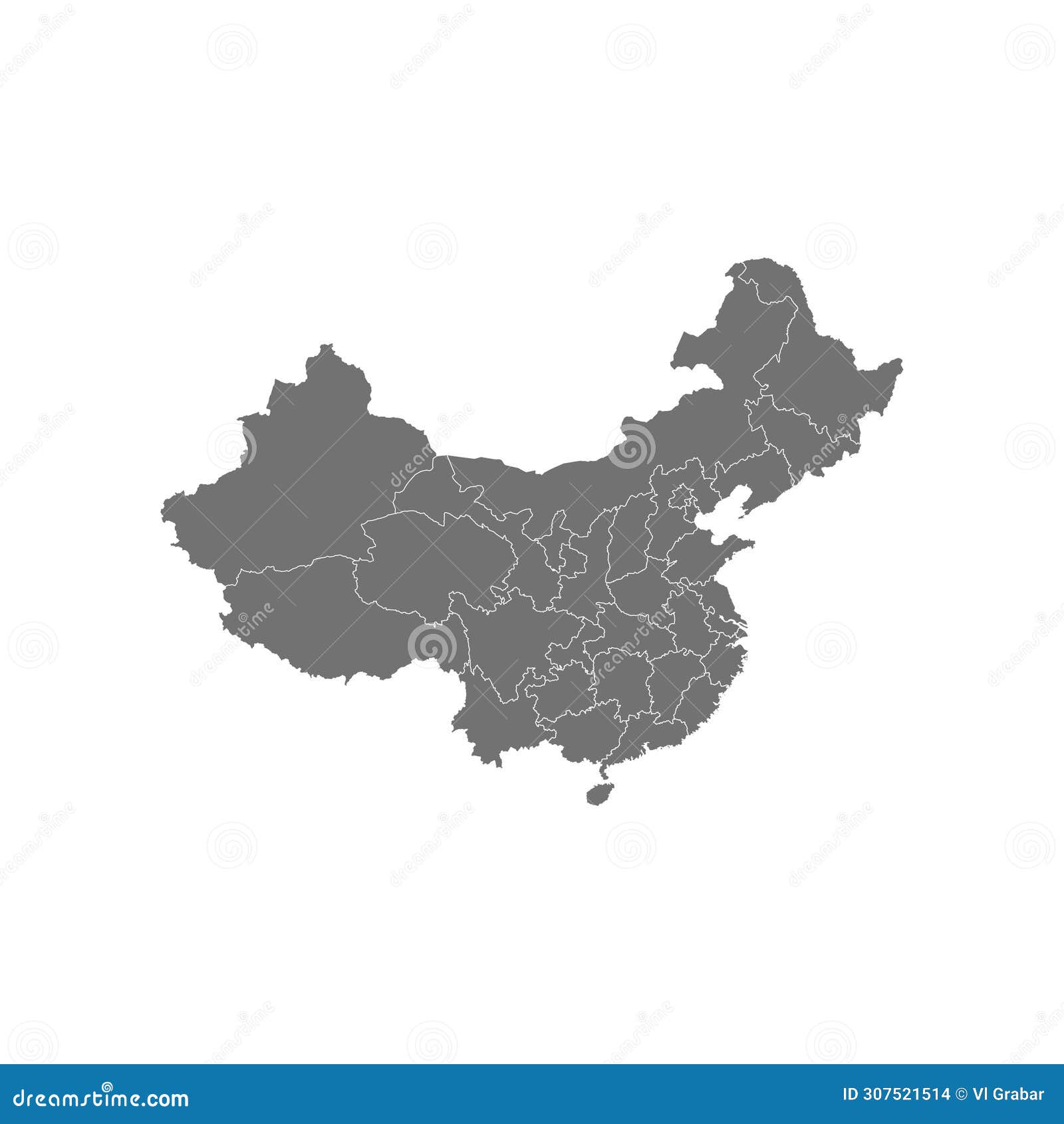 Map of China Vector Illustration Stock Vector - Illustration of ...
