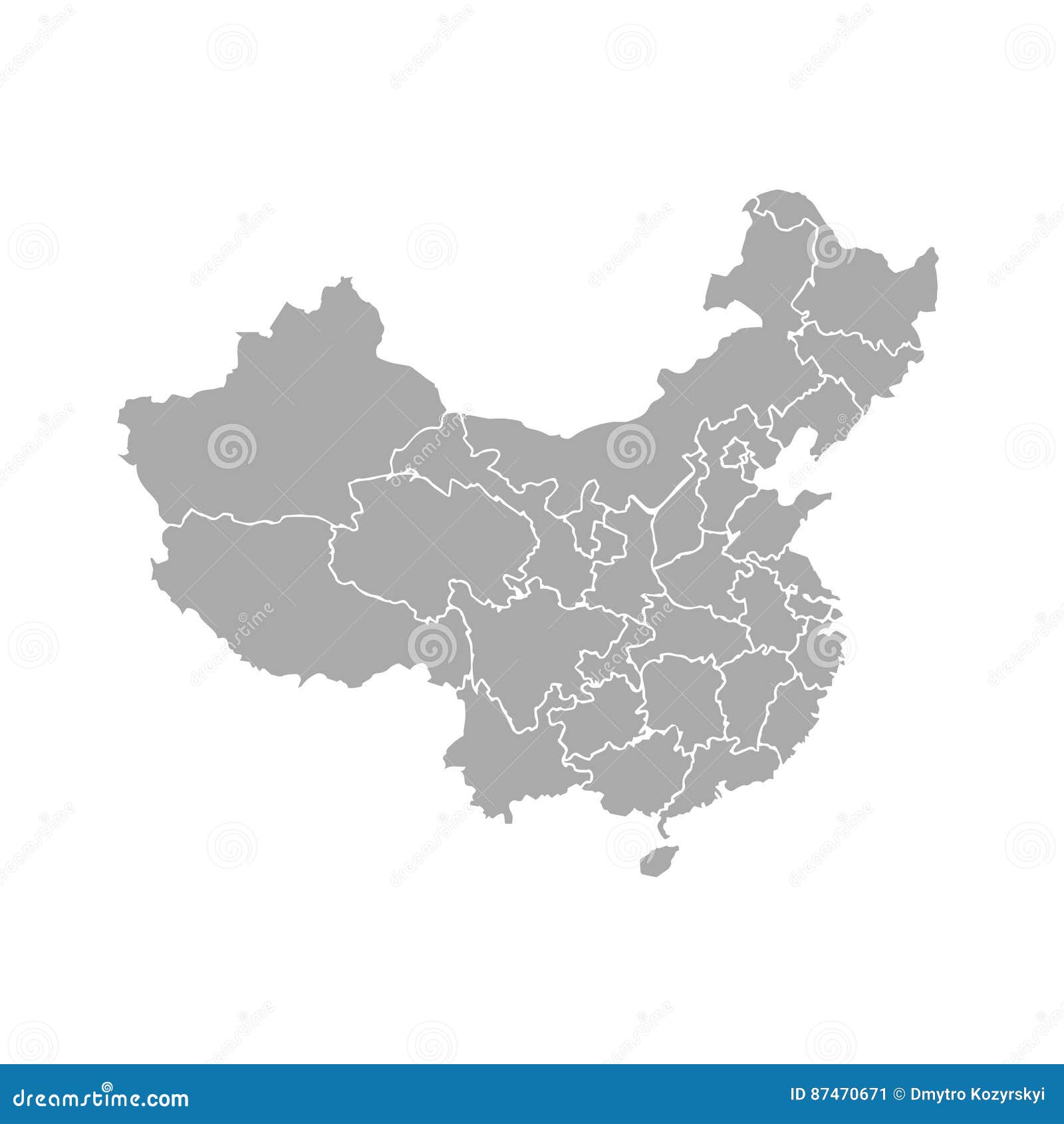 Map of China stock illustration. Illustration of travel - 87470671