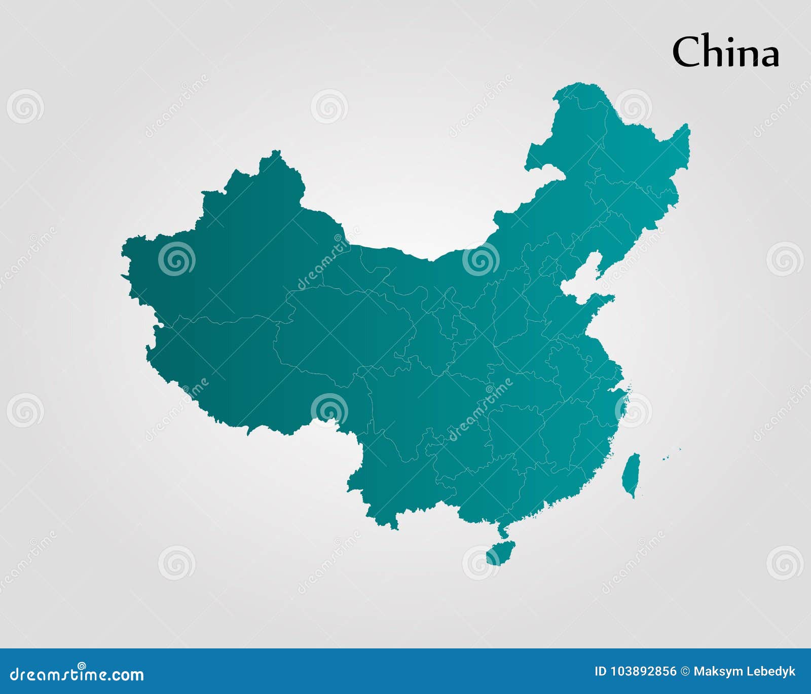 Map of China stock illustration. Illustration of chinese - 103892856