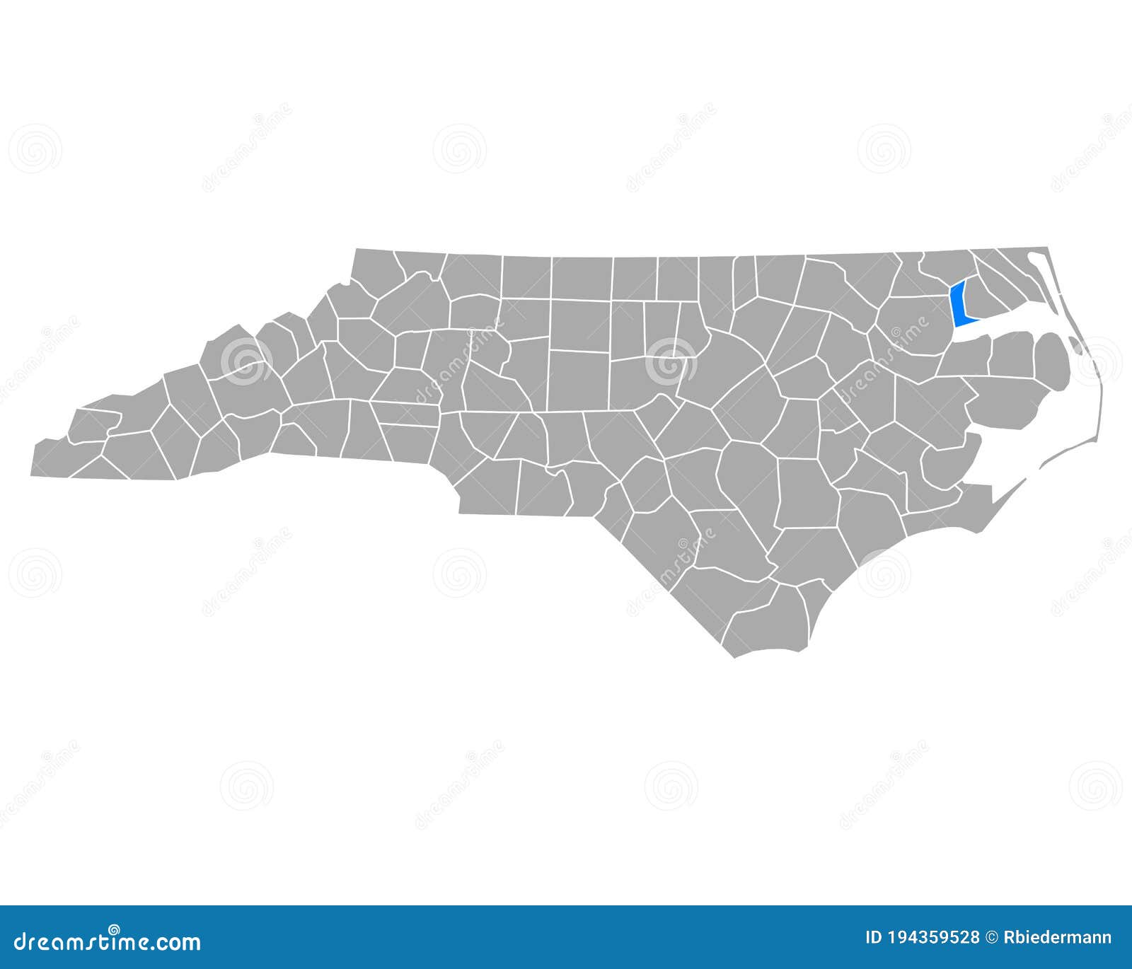Map of Chowan in North Carolina Stock Vector - Illustration of north ...