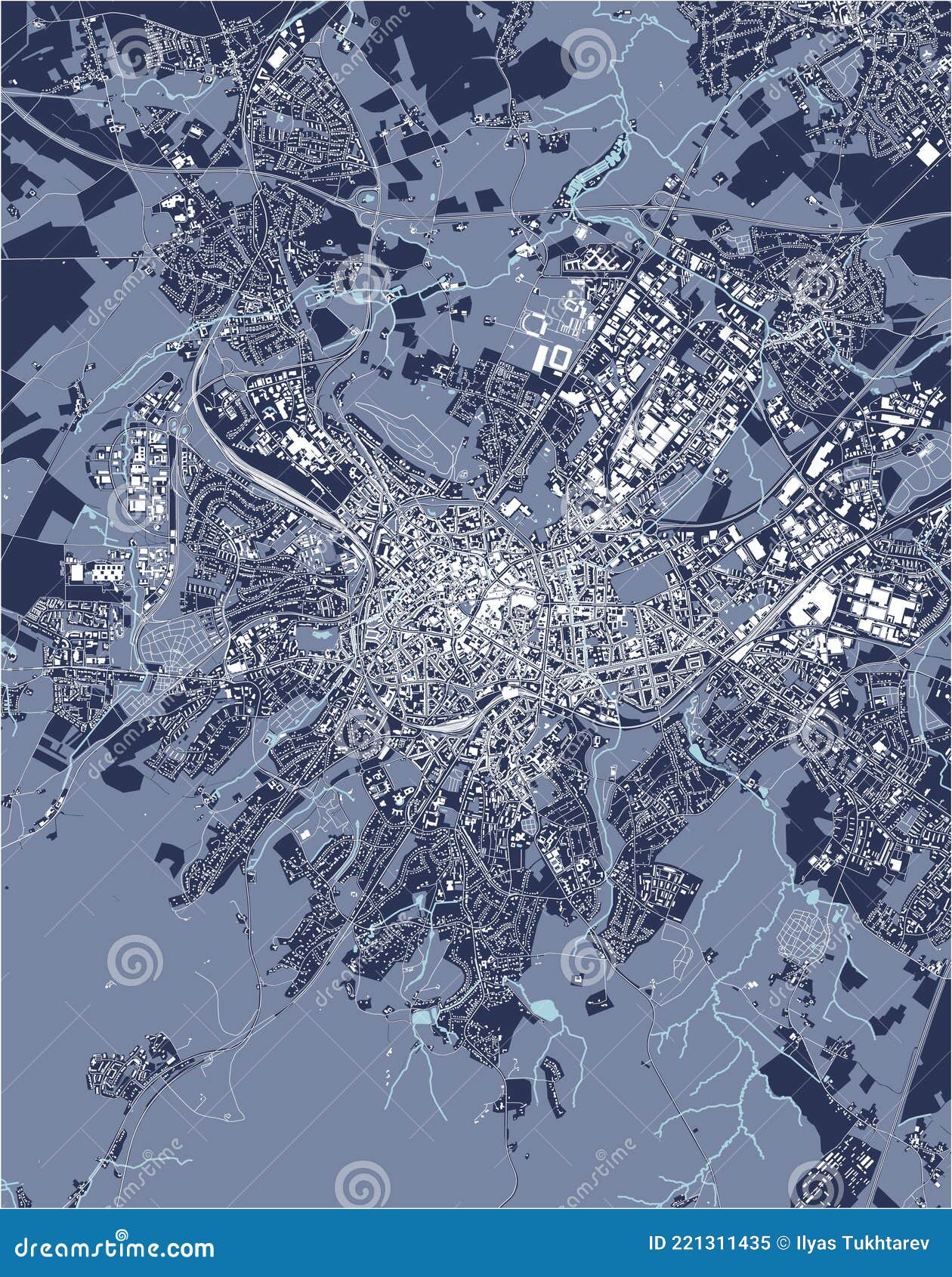 Map of the City of Aachen, Germany Stock Image - Image of planing, town ...