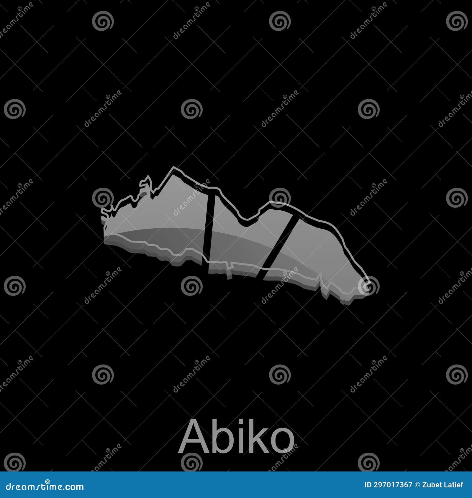 Map City of Abiko Design, High Detailed Vector Map - Japan Vector ...