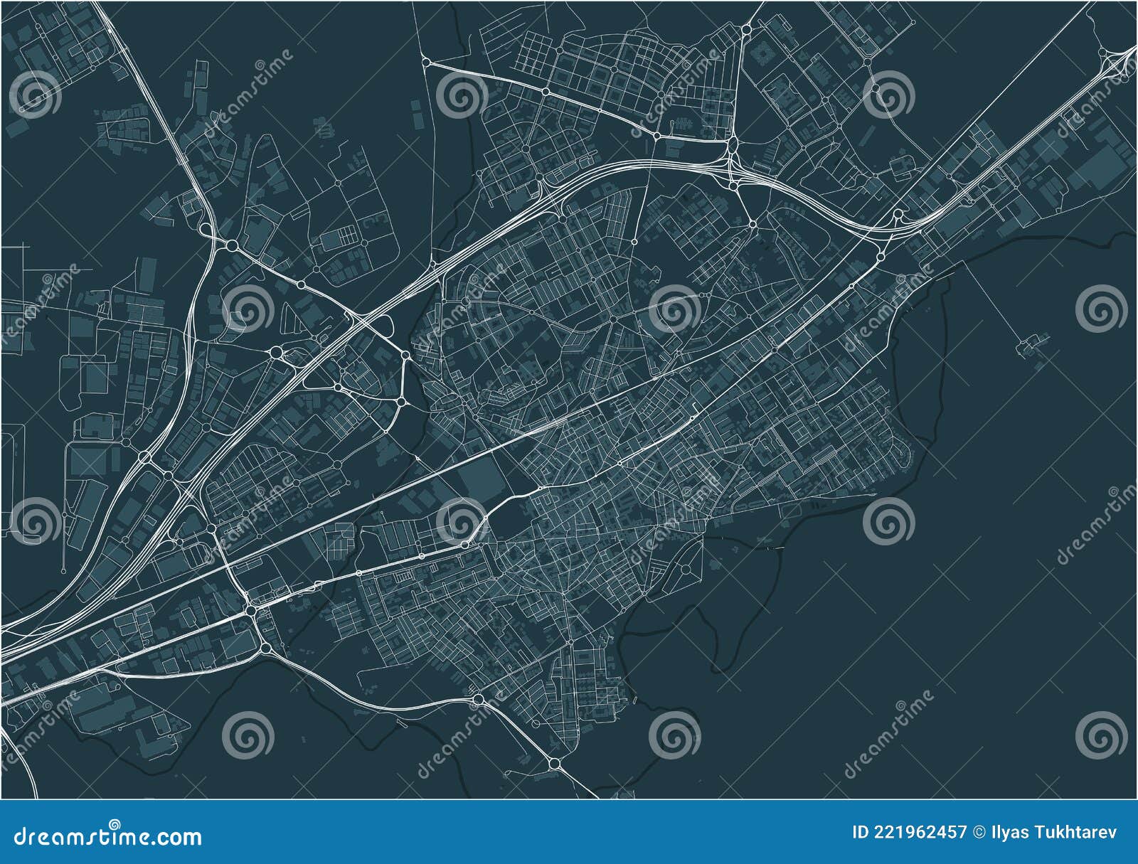 Map of the City of Alcala De Henares, Spain Stock Illustration ...