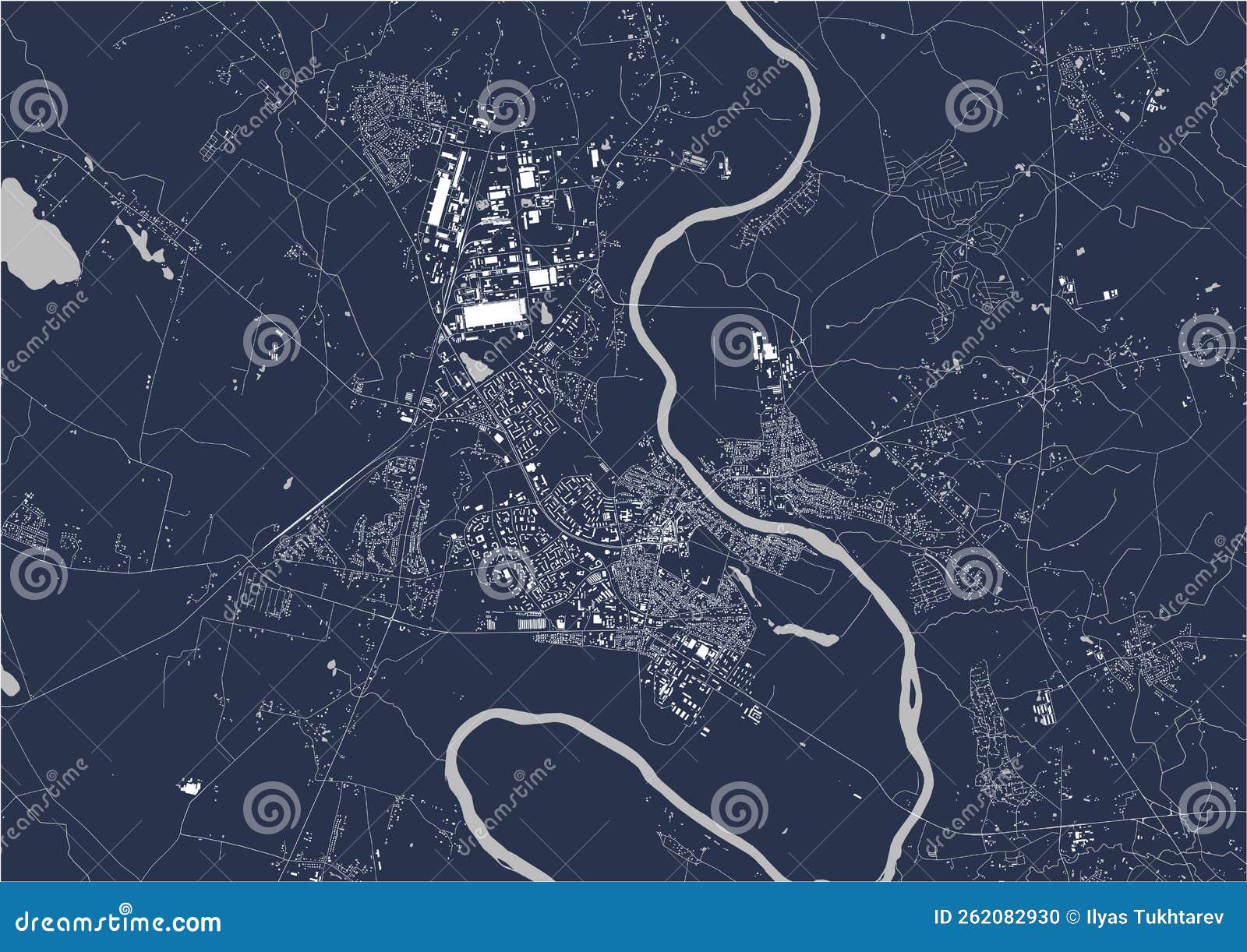 Map of the City of Alytus, Lithuania Stock Illustration - Illustration ...