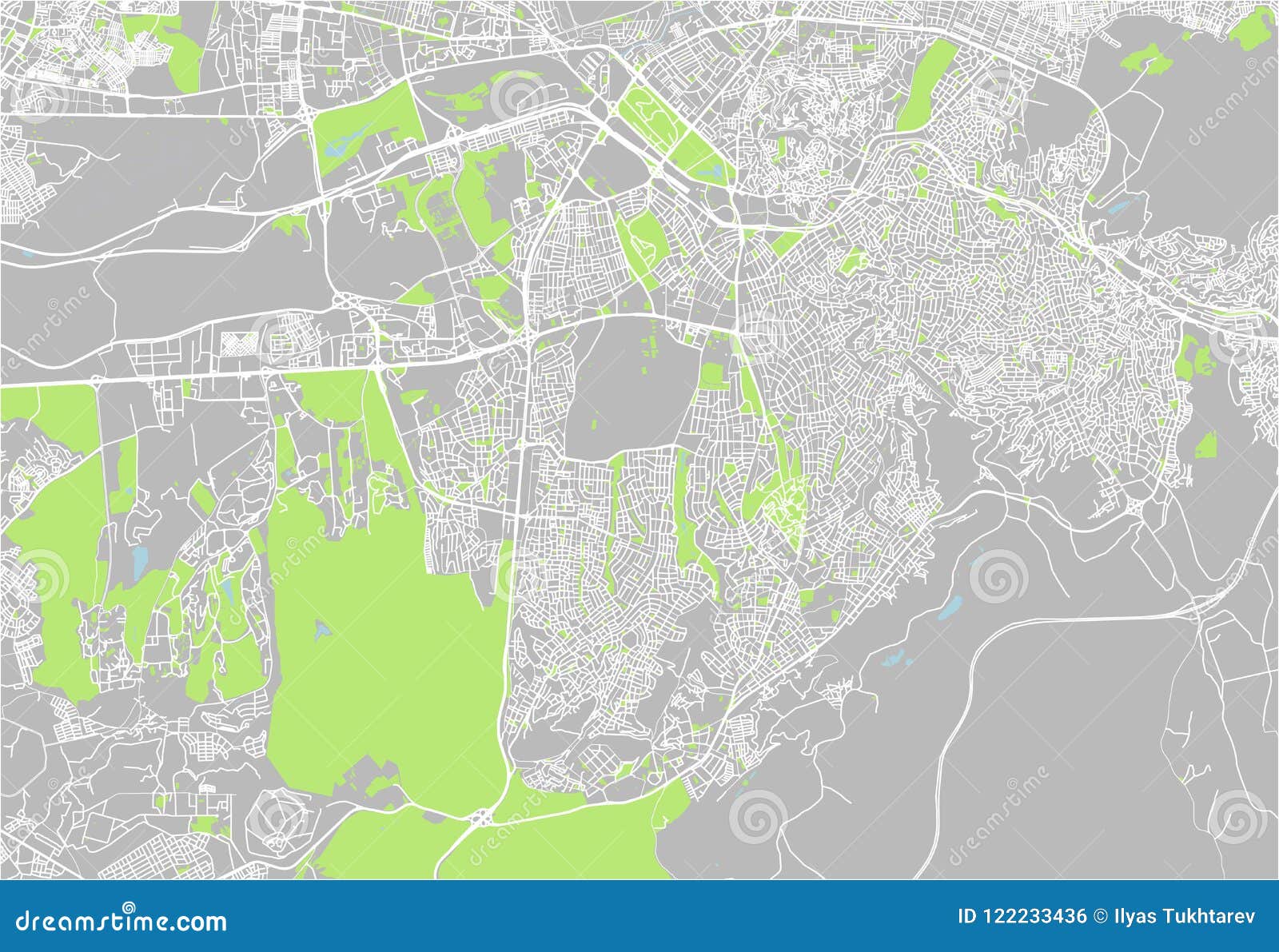 Map of the City of Ankara, Turkey Stock Illustration - Illustration of ...