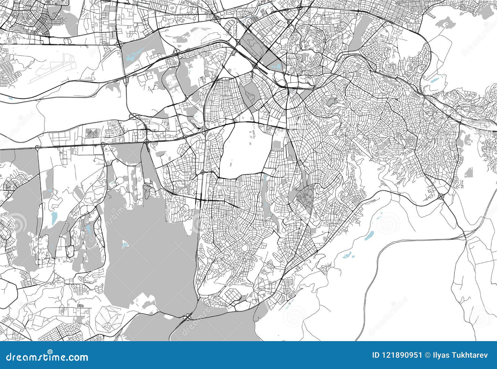 Map of the City of Ankara, Turkey Stock Vector - Illustration of plan ...