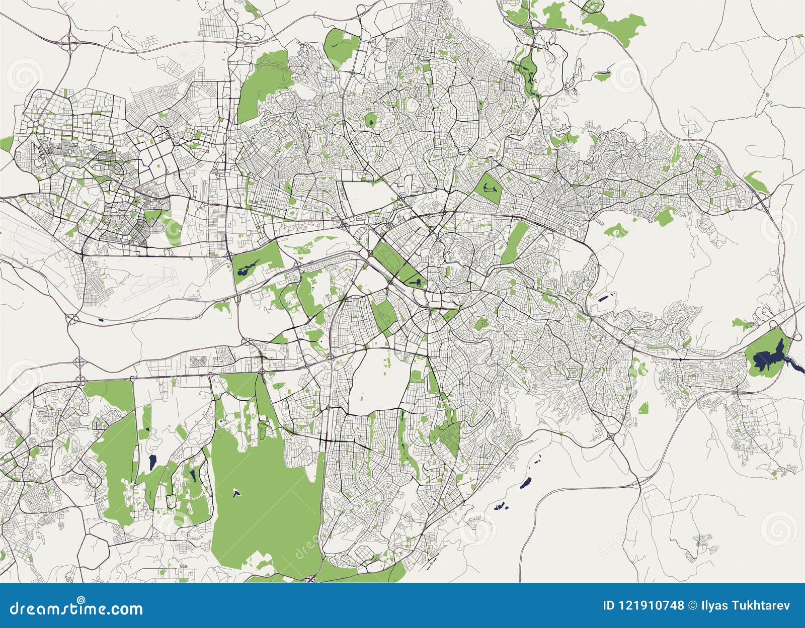 Map of the City of Ankara, Turkey Stock Illustration - Illustration of ...
