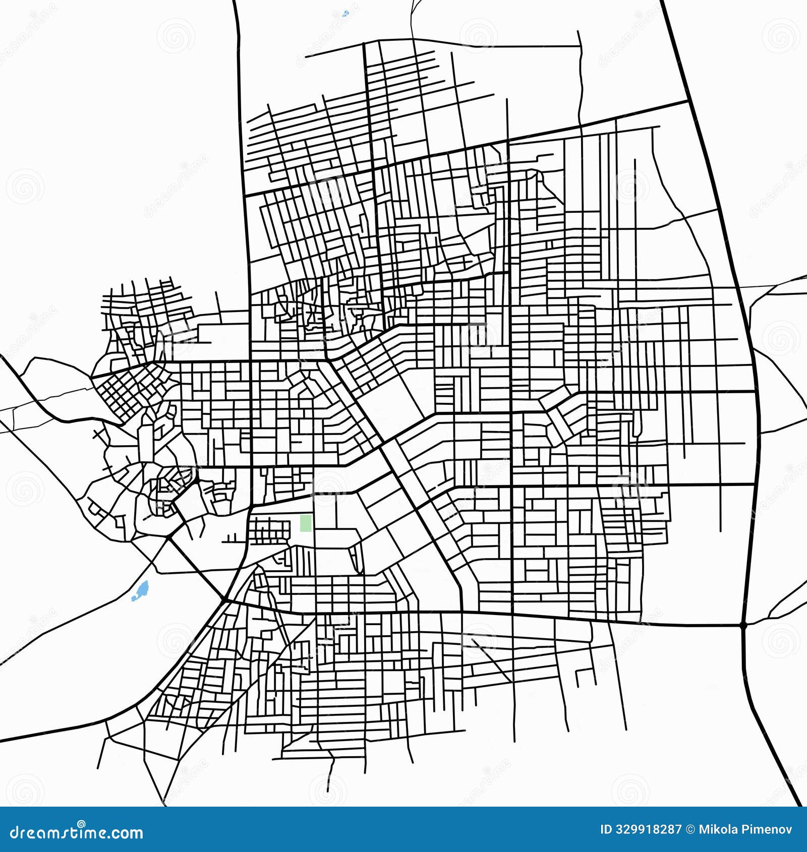 Map of the city of Arlit. stock illustration. Illustration of plan ...