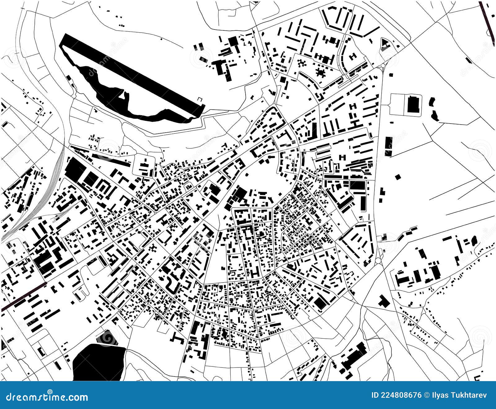 Map of the City of Balti, Moldova Stock Illustration - Illustration of ...