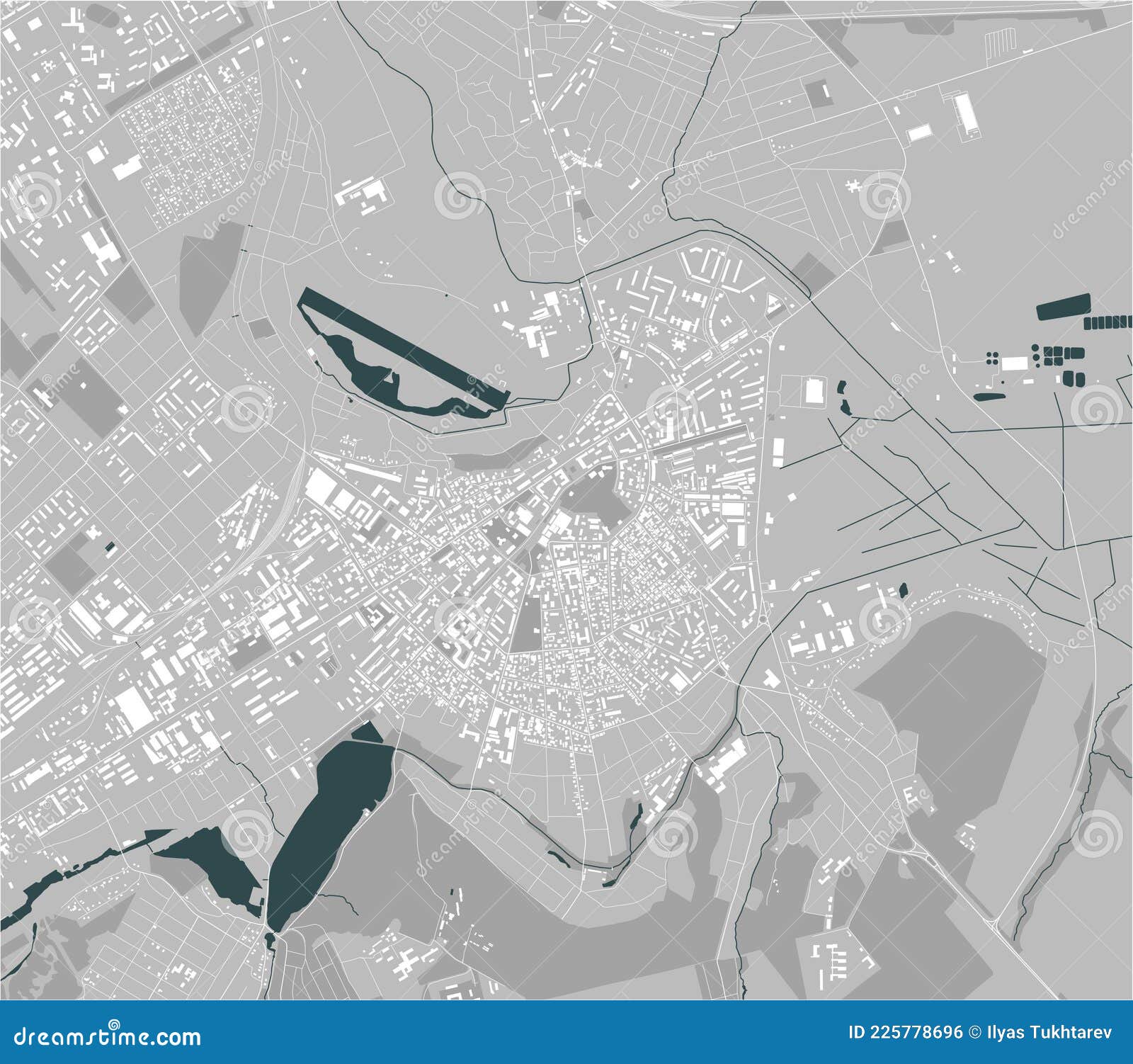 Map of the City of Balti, Moldova Stock Vector - Illustration of scale ...