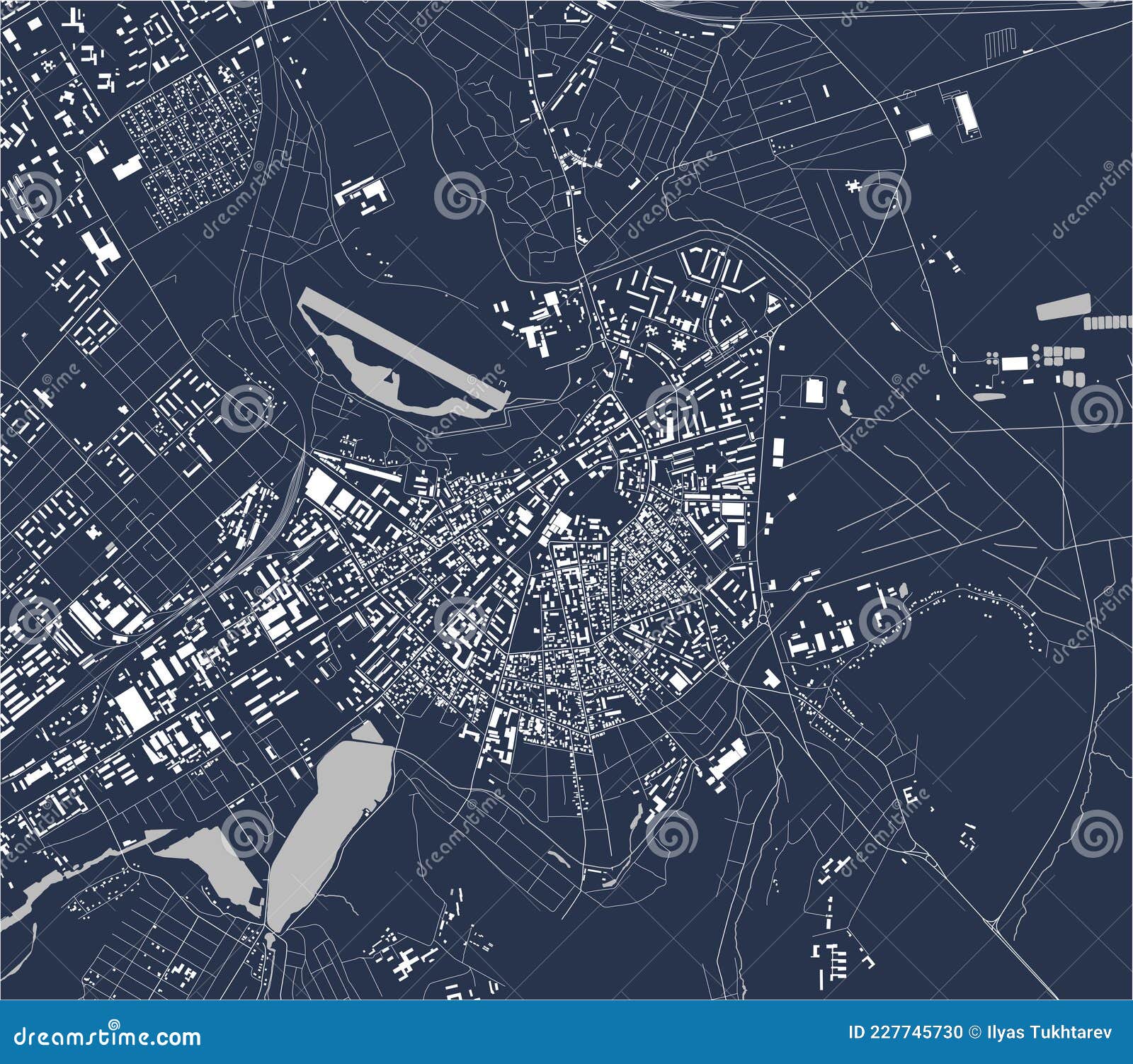 Map of the City of Balti, Moldova Stock Illustration - Illustration of ...
