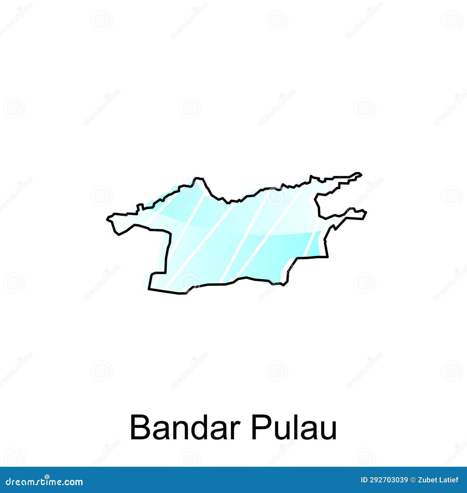 Map City of Bandar Pulau Logo Vector Design. Abstract, Designs Concept ...