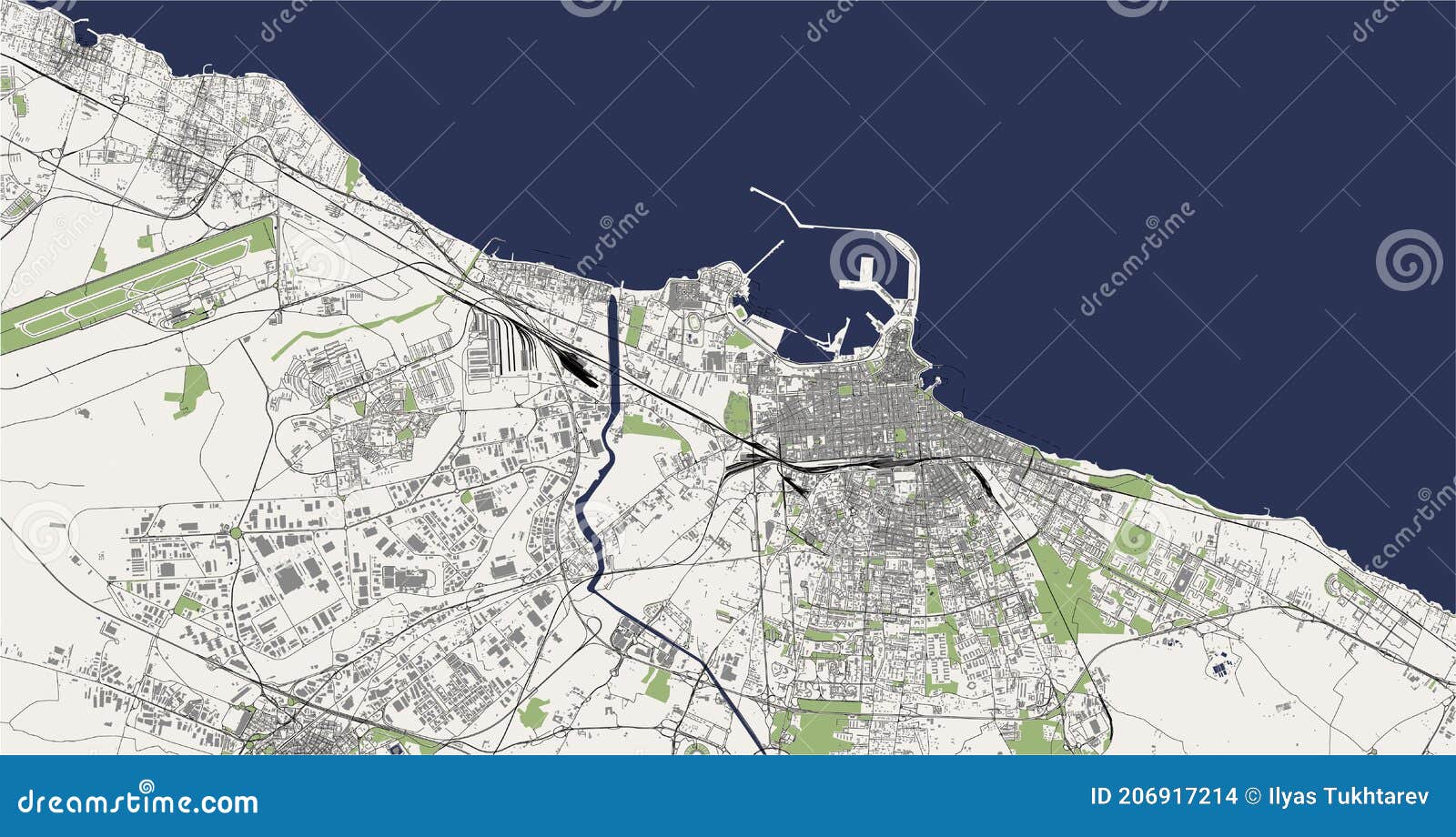 Map of the City of Bari, Apulia, Italy Stock Photo - Image of ...