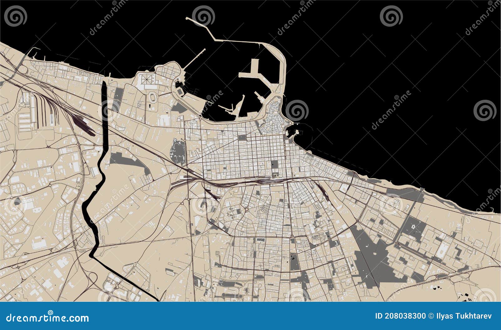 Map Of The City Of Bari Apulia Italy Cartoon Vector | CartoonDealer.com ...