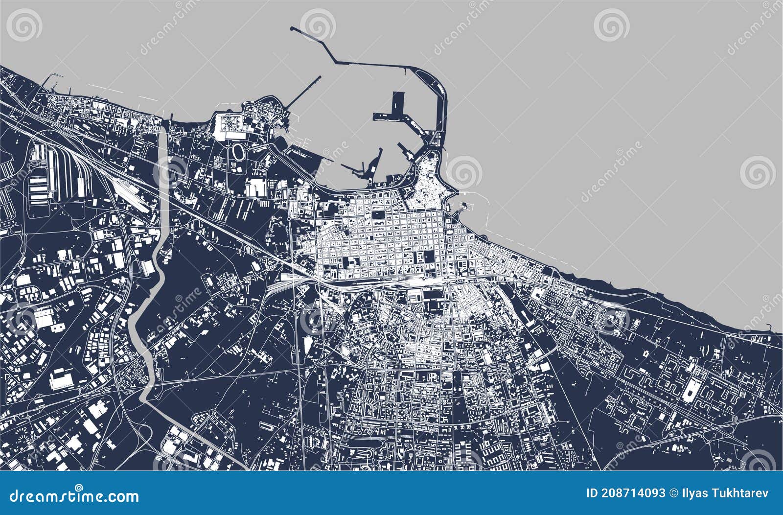 Map of the City of Bari Apulia Italy Stock Vector - Illustration of ...