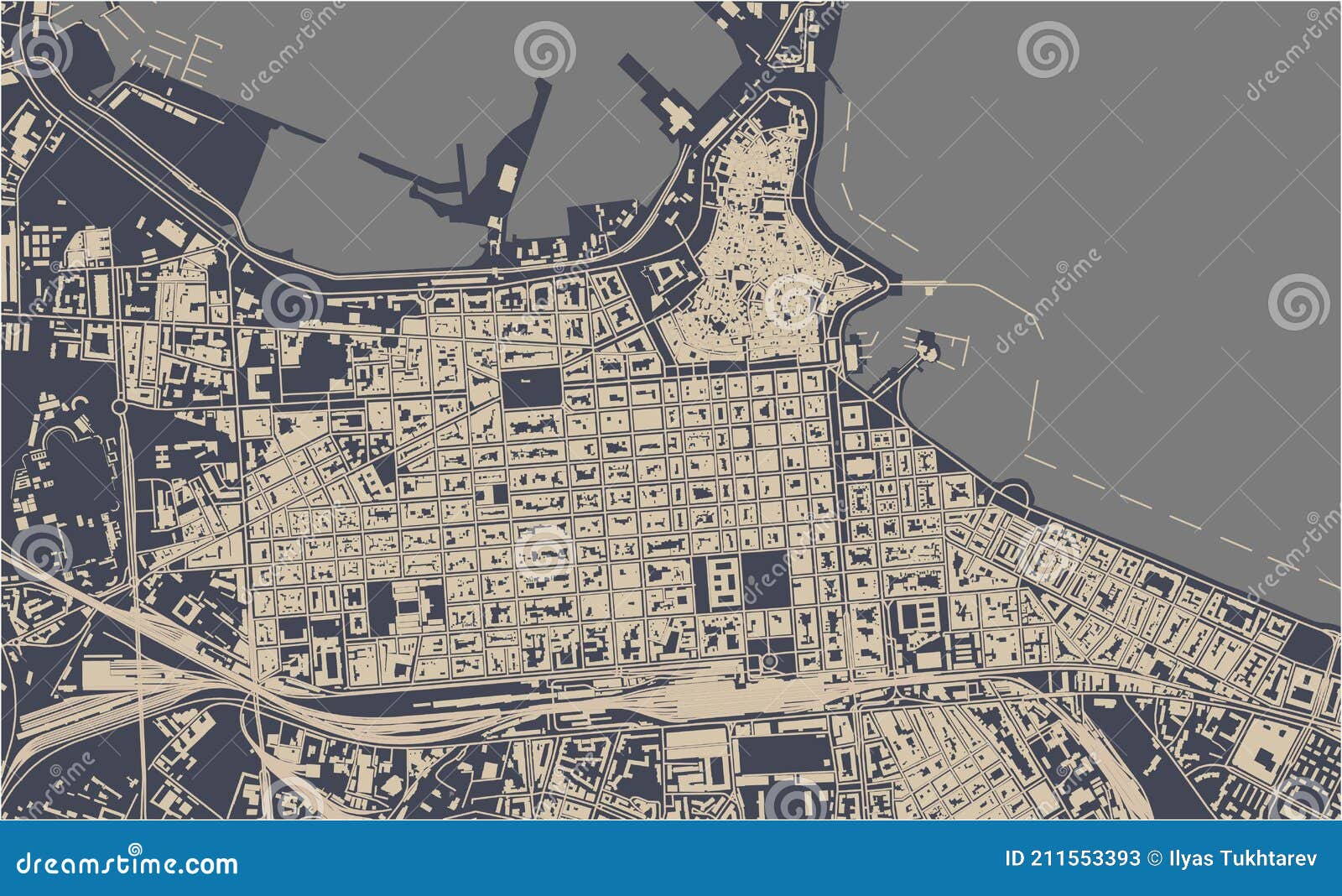 Map Of The City Of Bari Apulia Italy Cartoon Vector | CartoonDealer.com ...