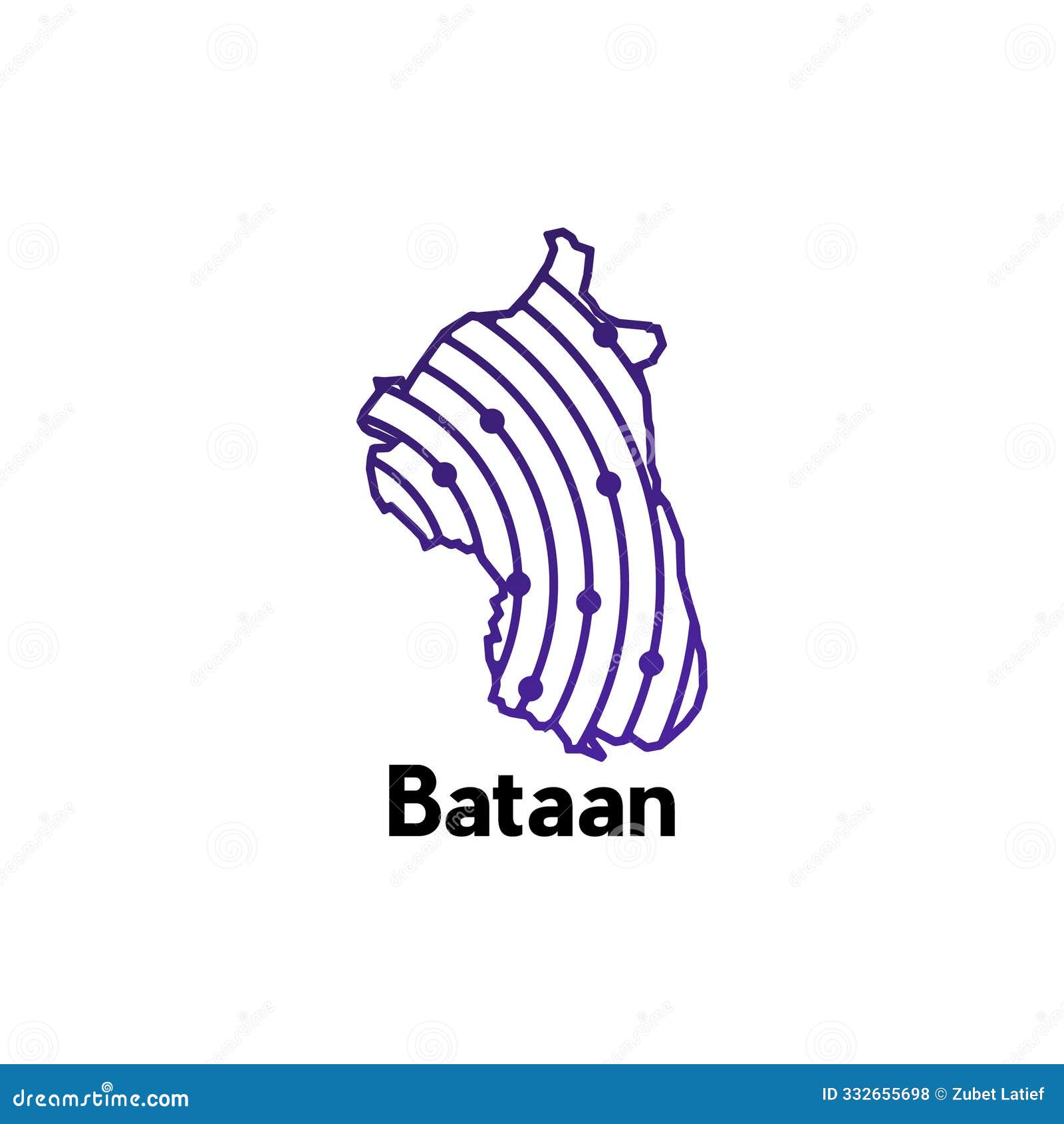 Map City of Bataan. Vector Map of the Philippines Country Stock ...