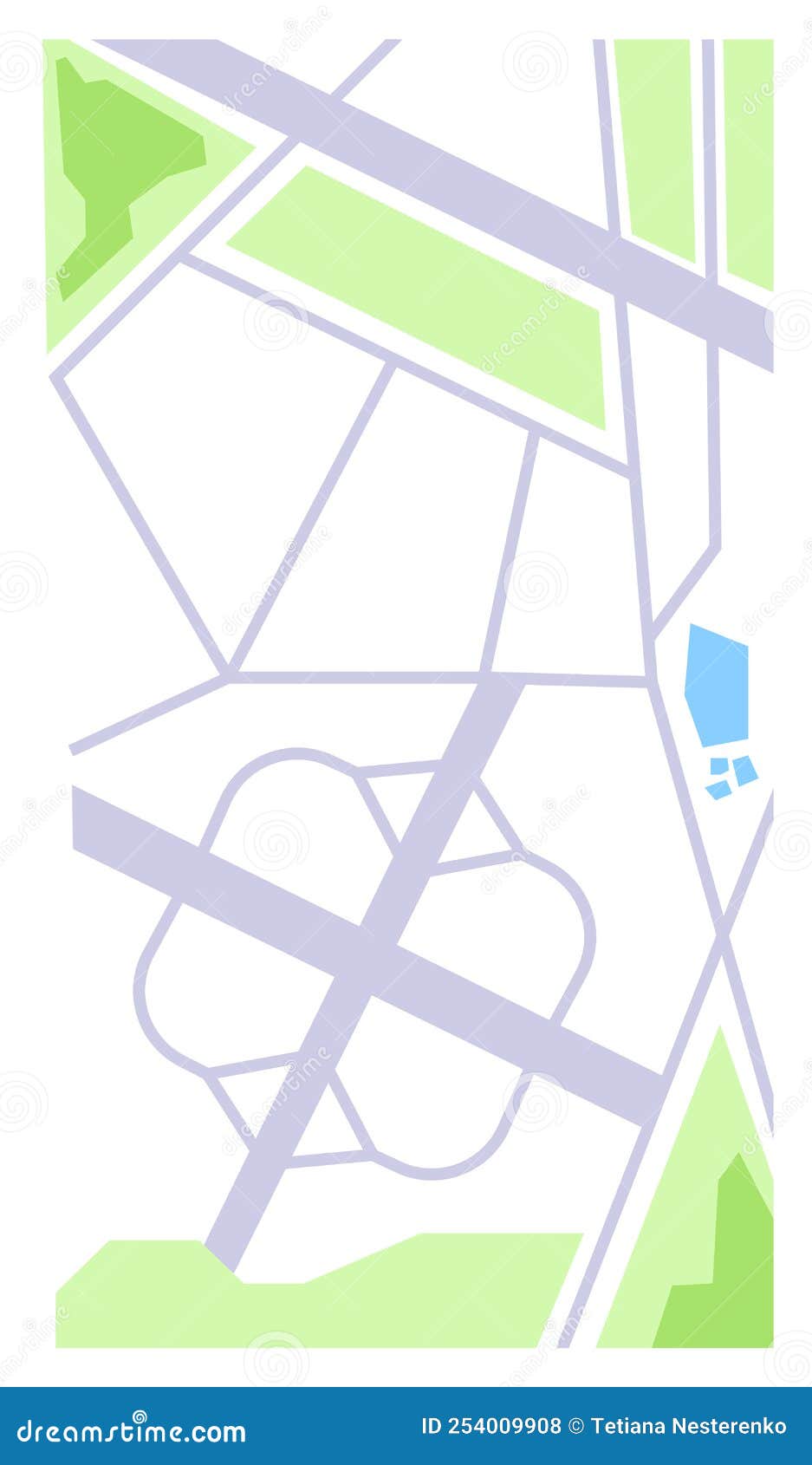 Map of City Brochure Element Design Stock Vector - Illustration of ...