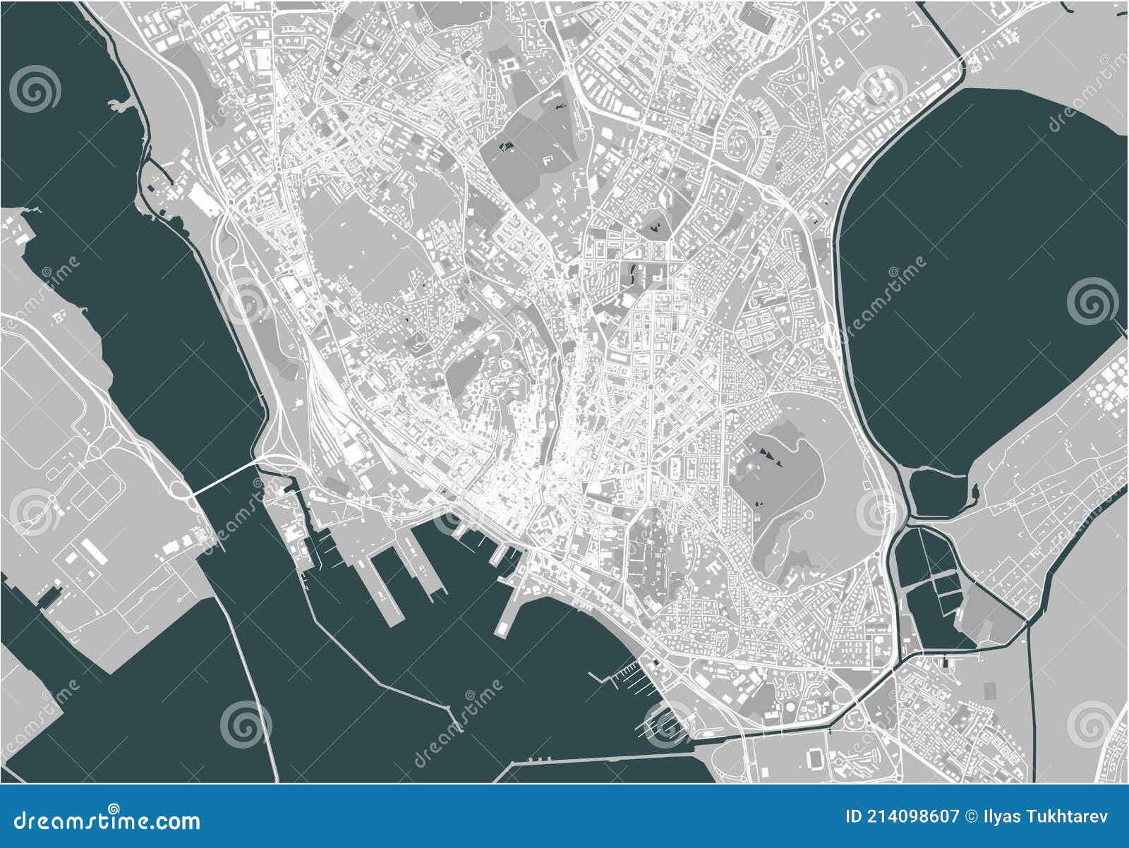 Map of the City of Cagliari, Sardinia, Italy Stock Vector ...