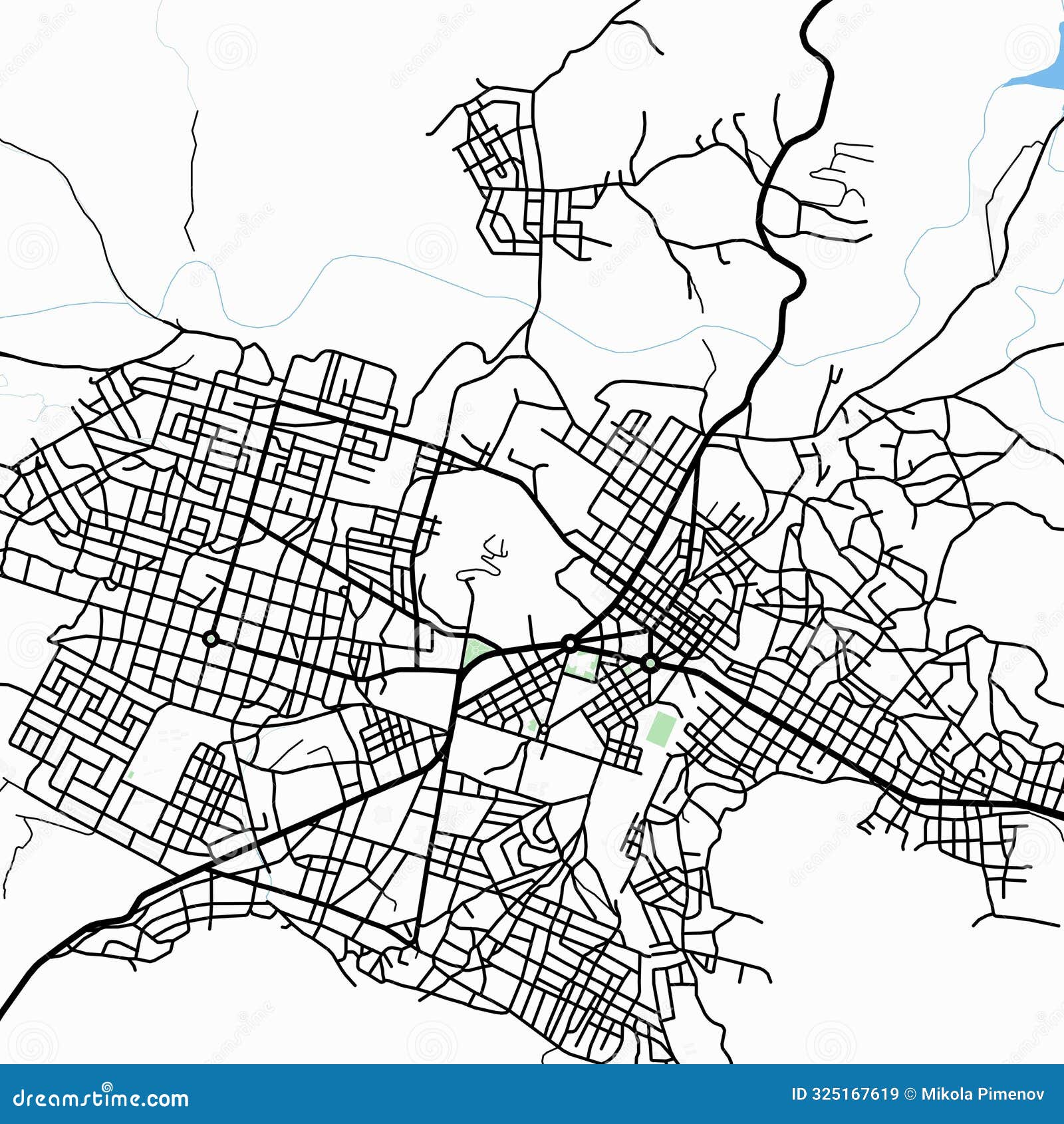 A Map of the City of Cairn. Stock Illustration - Illustration of ...