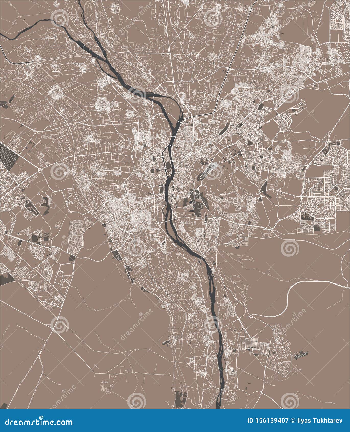 Map Of The City Of Cairo, Giza, Egypt Stock Photography | CartoonDealer ...