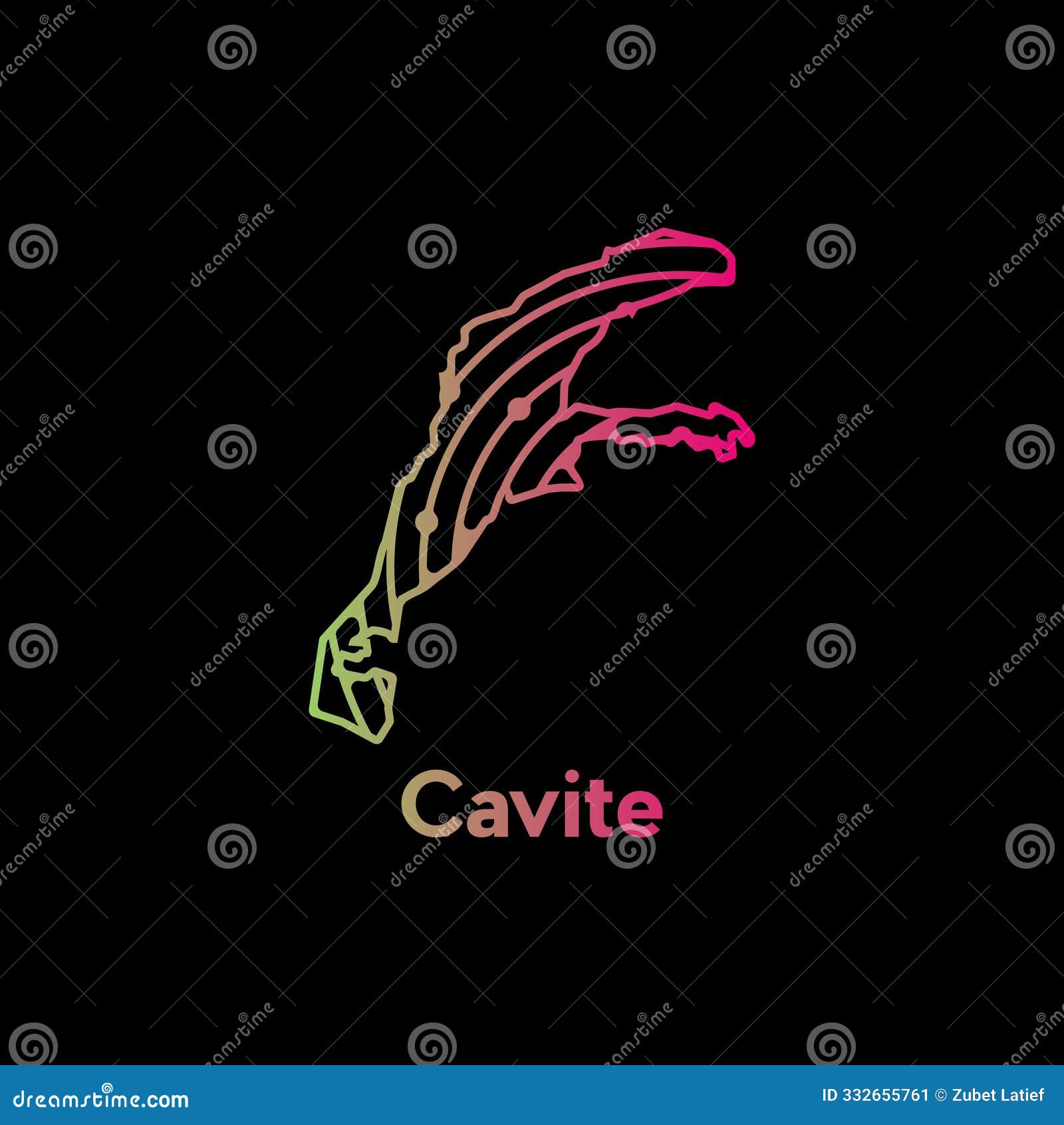 Map City of Cavite. Vector Map of the Philippines Country Stock ...