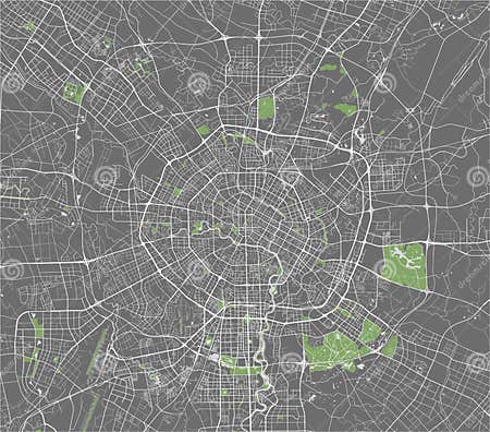 Map of the City of Chengdu, China Stock Illustration - Illustration of ...