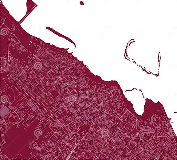 Map of the City of Cherkasy, Ukraine Stock Vector - Illustration of ...