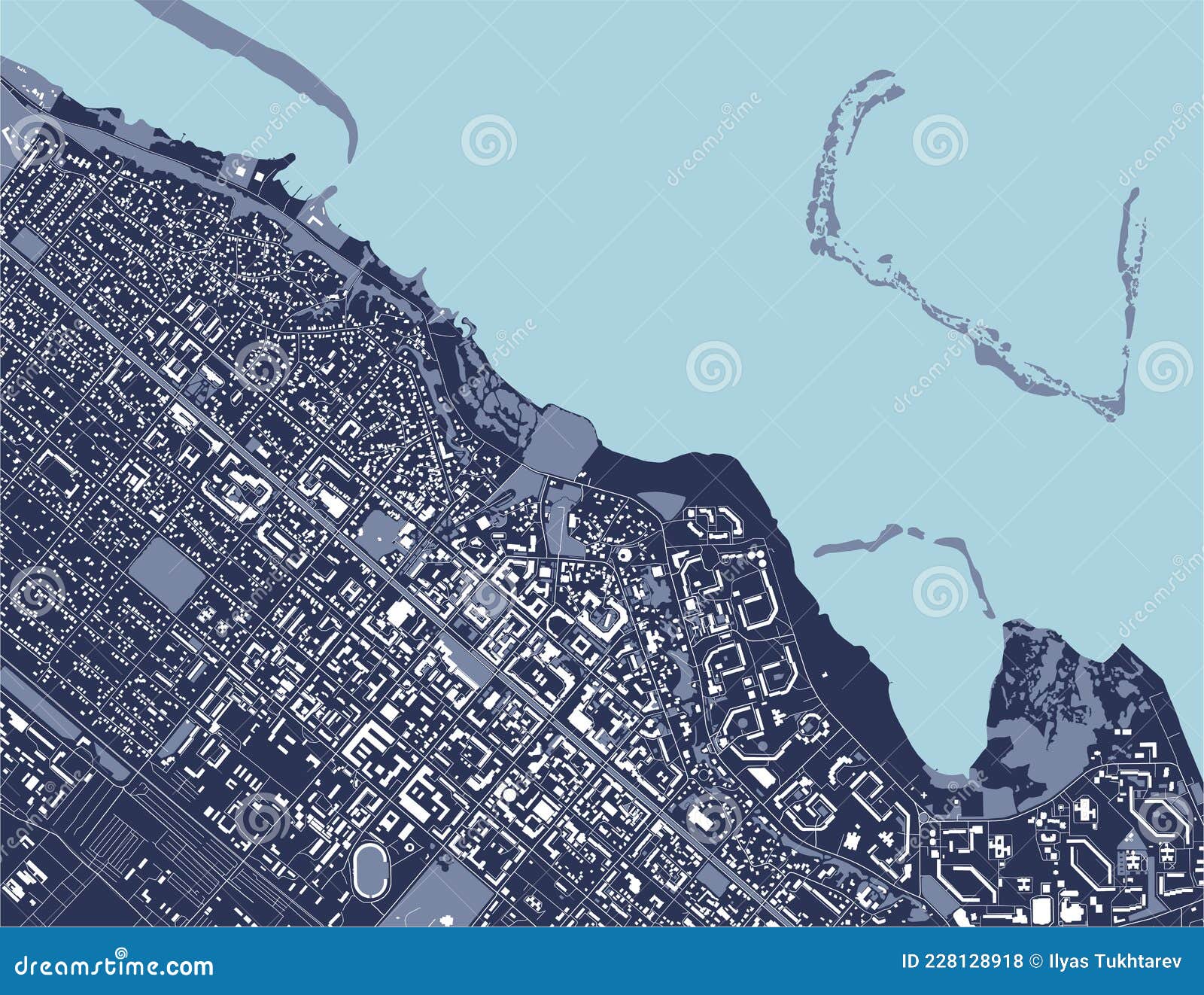 Map of the City of Cherkasy, Ukraine Stock Vector - Illustration of ...