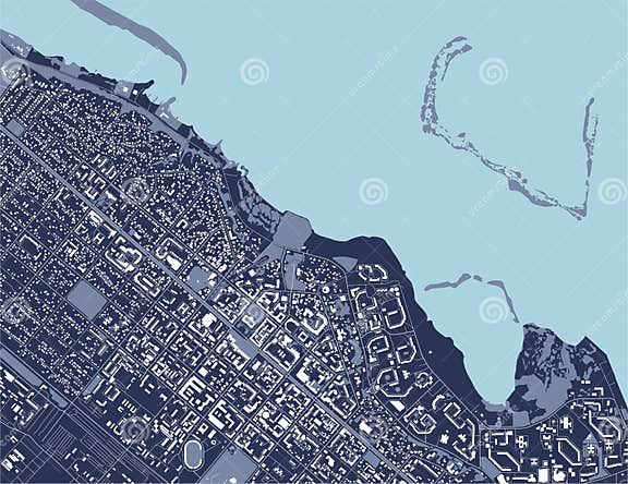 Map of the City of Cherkasy, Ukraine Stock Vector - Illustration of ...