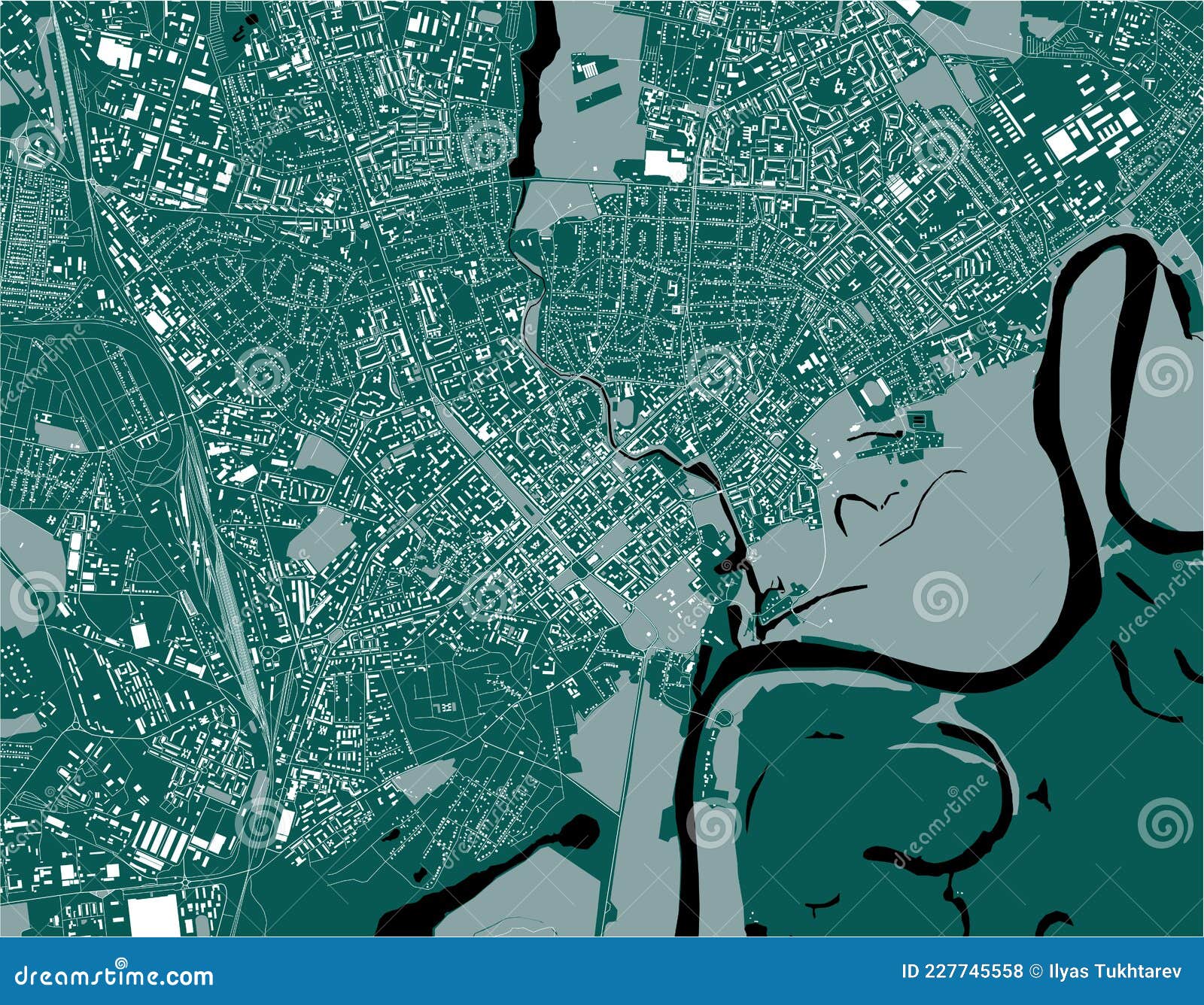 Map of the City of Chernihiv, Ukraine Stock Vector - Illustration of ...