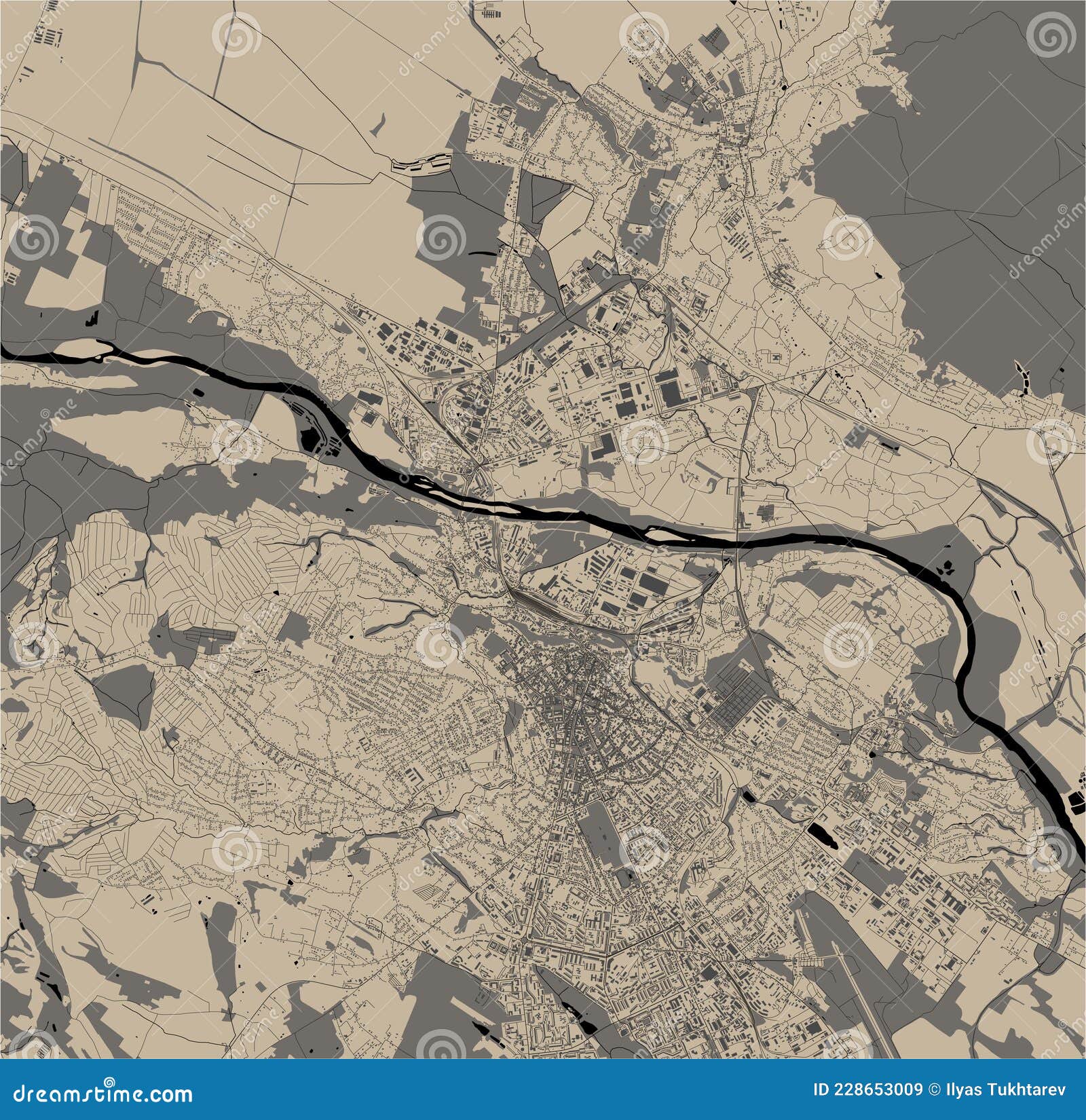 Map of the City of Chernivtsi, Ukraine Stock Image - Image of highway ...
