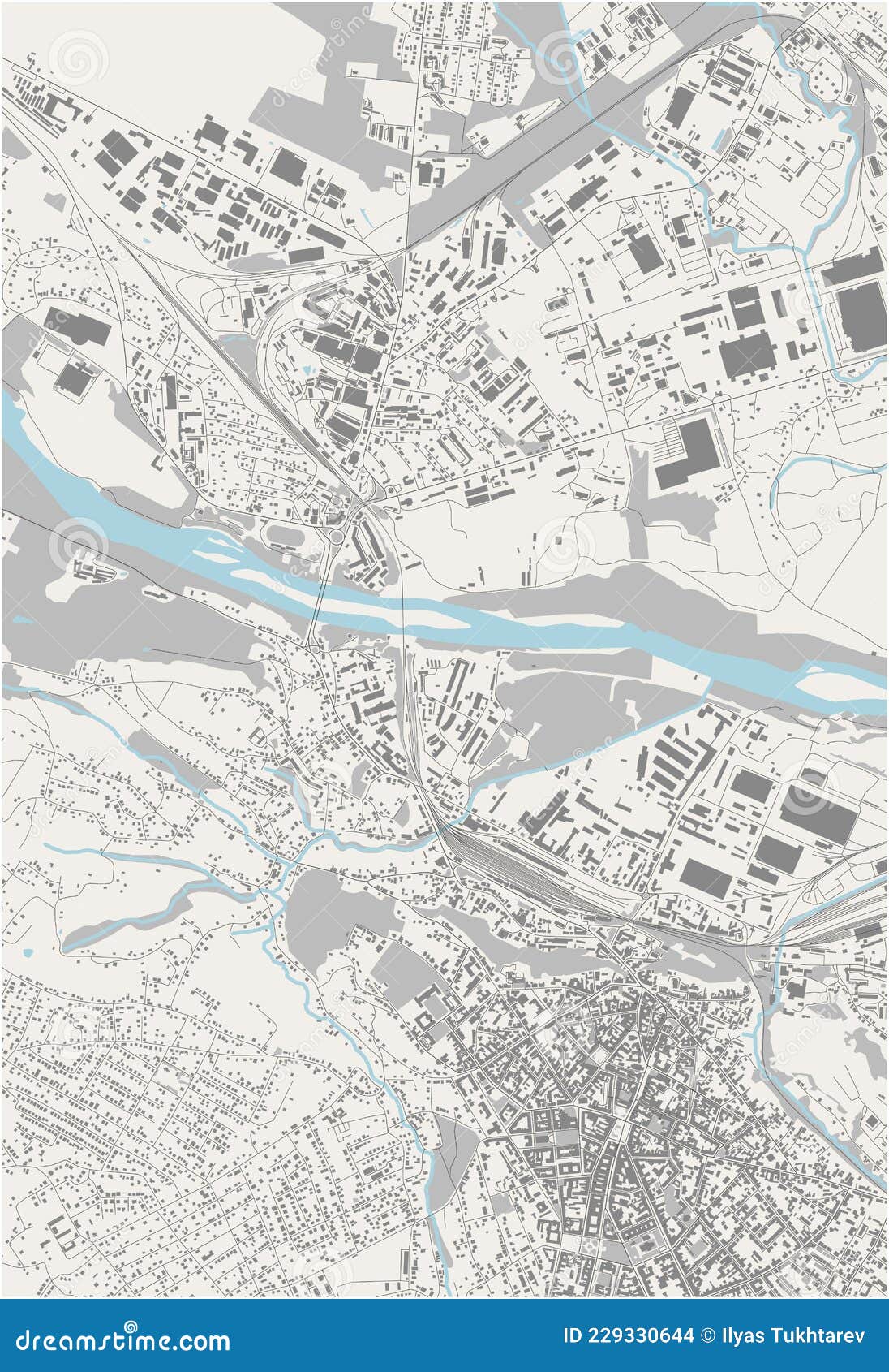 Map of the City of Chernivtsi, Ukraine Stock Illustration ...