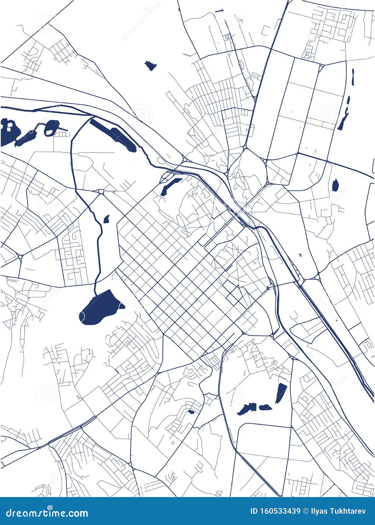 City Map Chisinau, Travel Vector Poster Design | CartoonDealer.com ...
