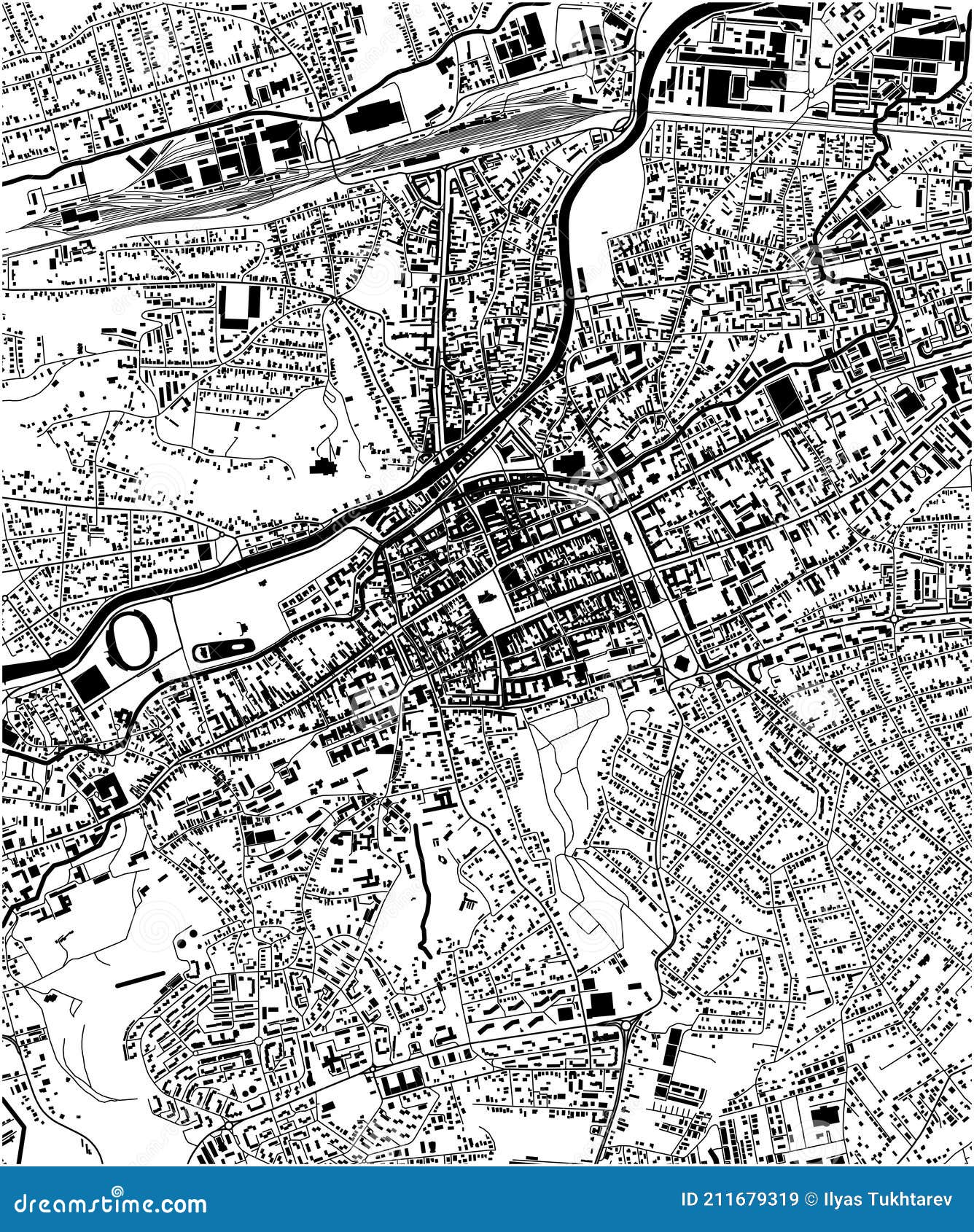 Map of the City of Cluj-Napoca, Romania Stock Vector - Illustration of ...