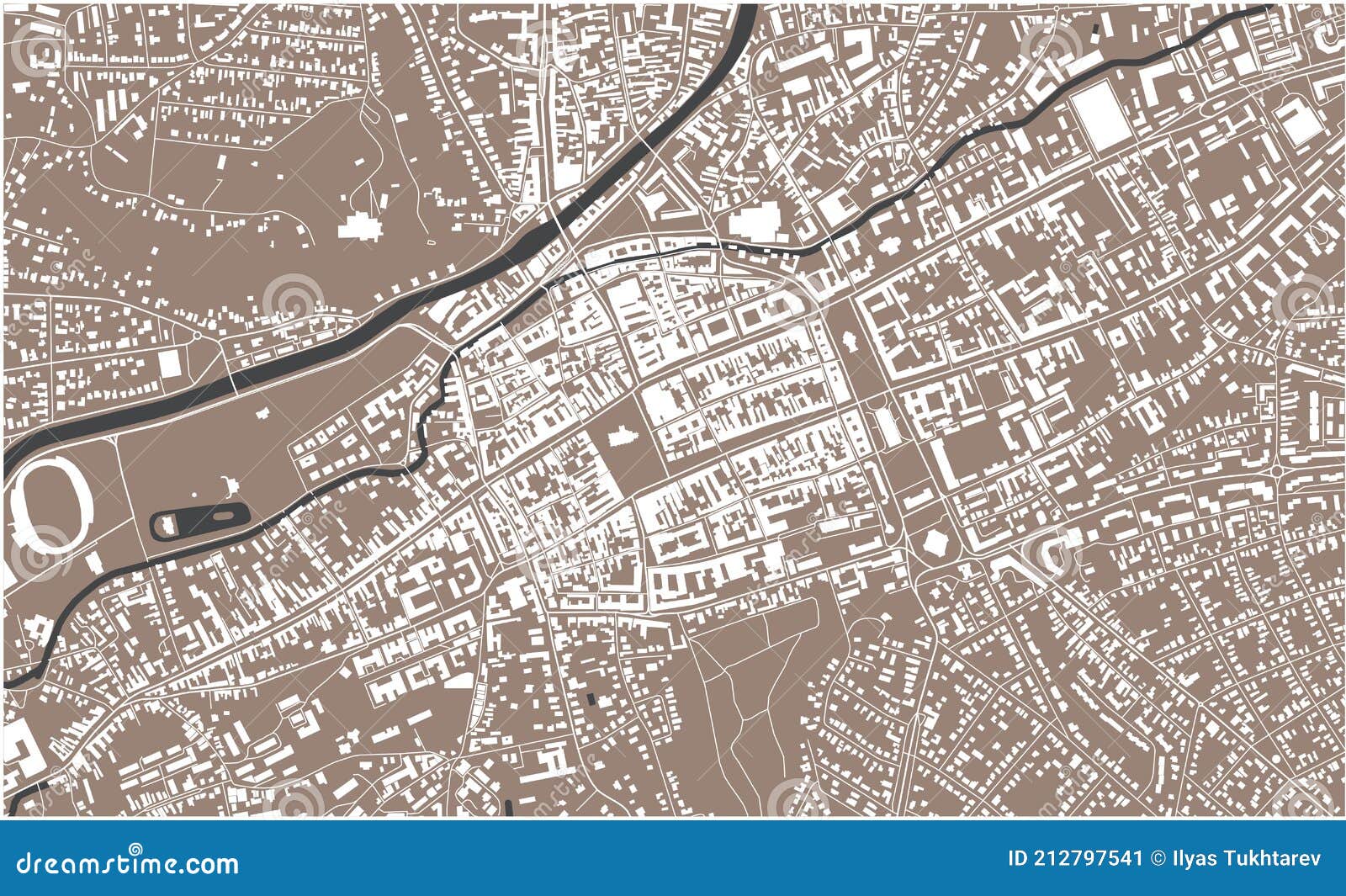 Map of the City of Cluj-Napoca, Romania Stock Vector - Illustration of ...