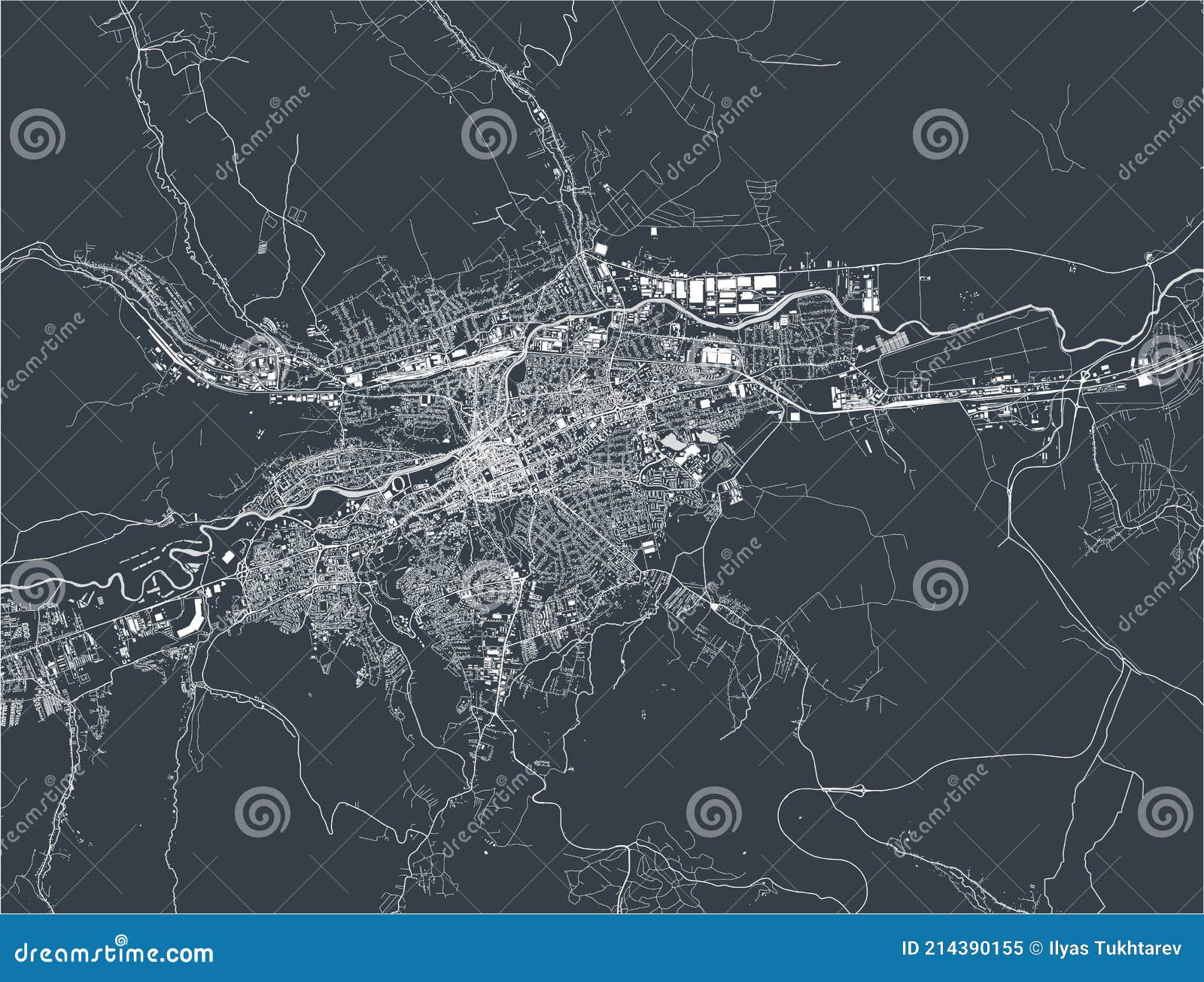 Map of the City of Cluj-Napoca, Romania Stock Vector - Illustration of ...
