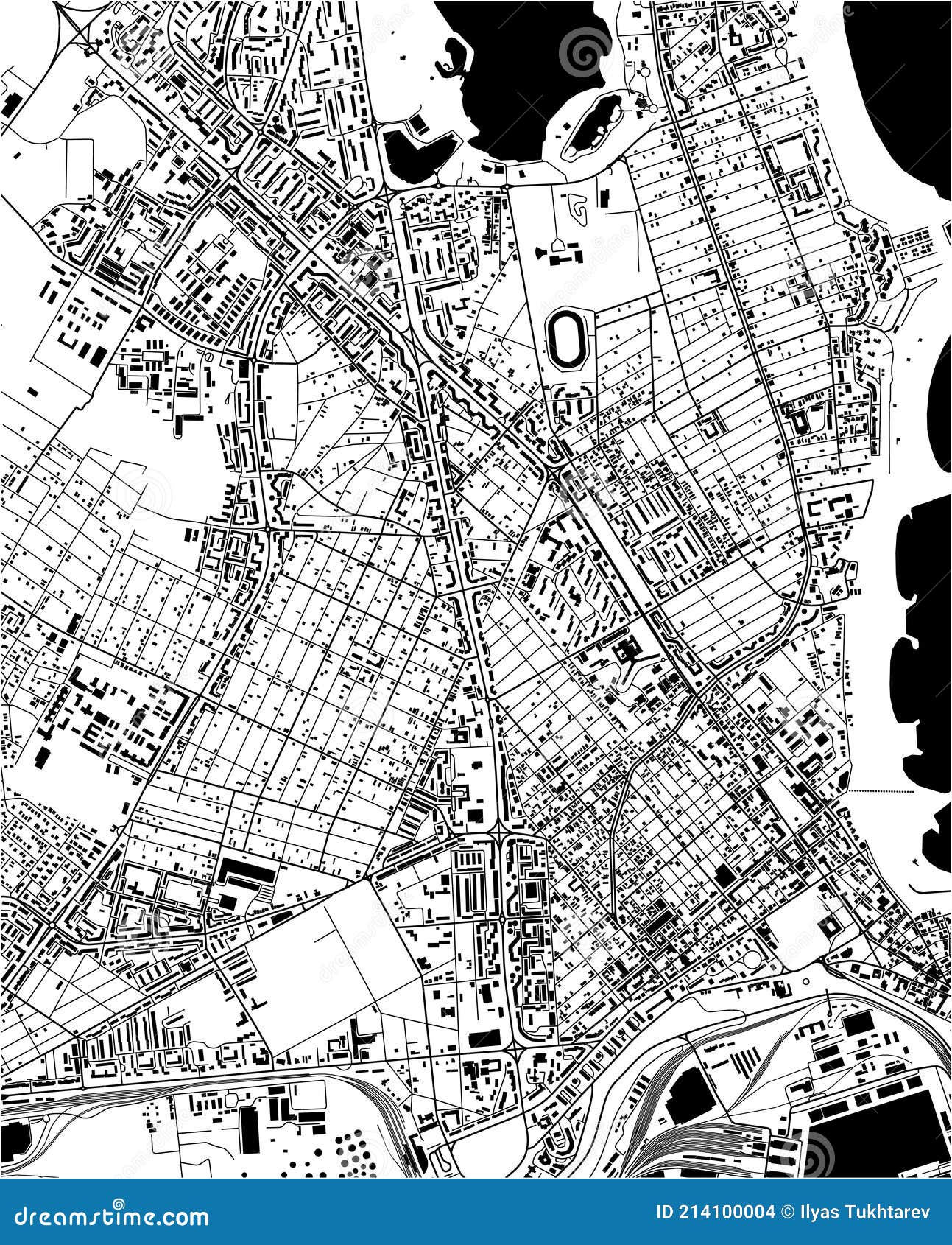 Map of the City of Constanta, Romania Stock Vector - Illustration of ...