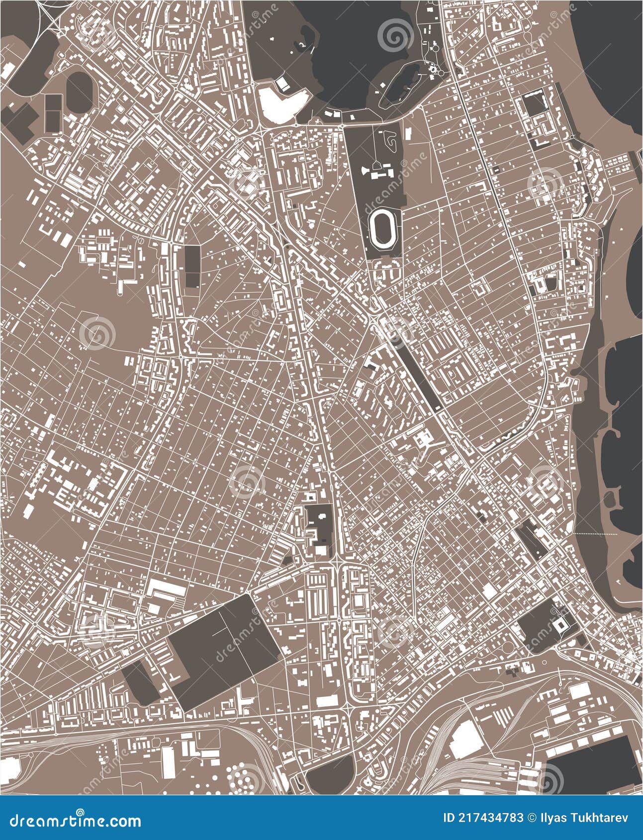 Map of the City of Constanta, Romania Stock Vector - Illustration of ...