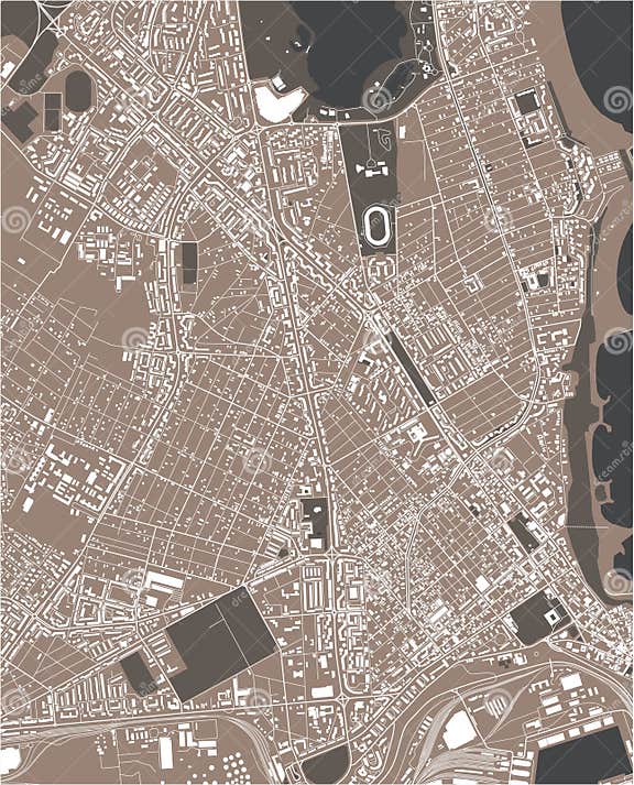 Map of the City of Constanta, Romania Stock Vector - Illustration of ...