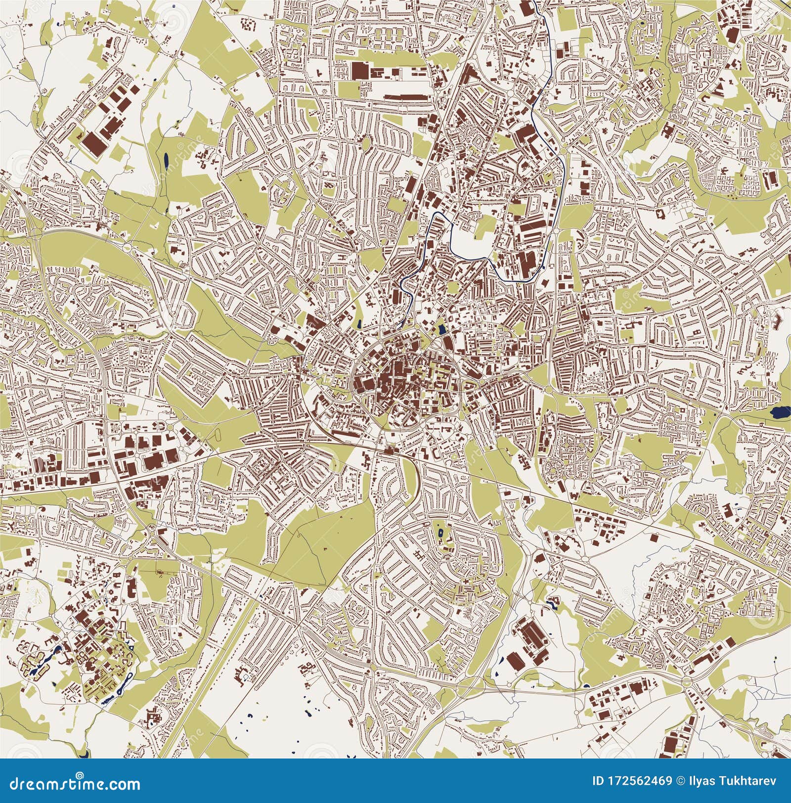 Map of the City of Coventry, West Midlands, England, UK Stock Vector ...