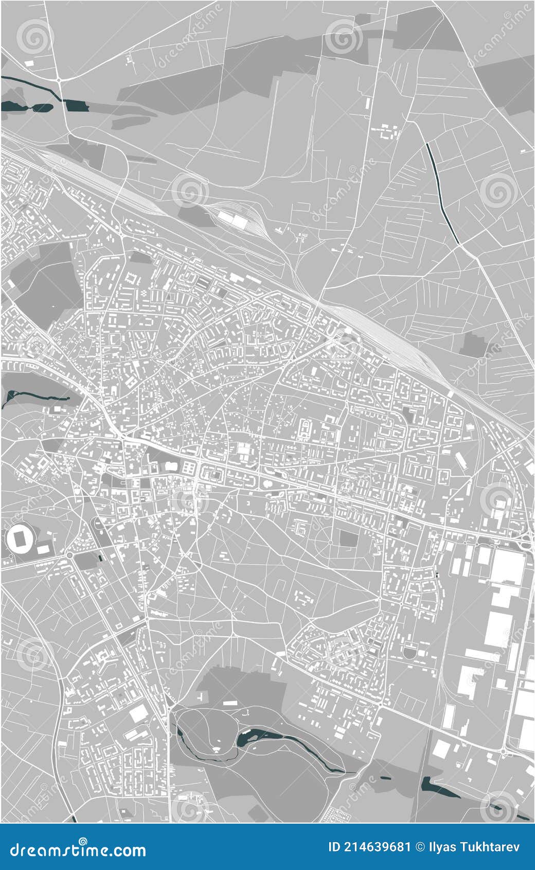 Map of the City of Craiova, Romania Stock Vector - Illustration of ...