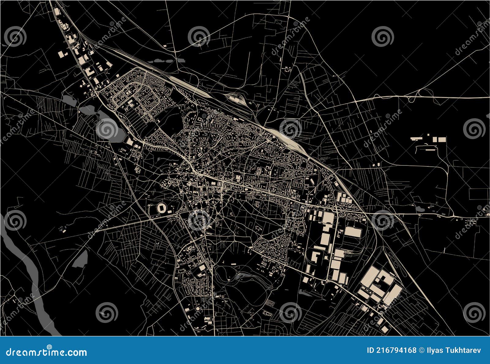 Map of the City of Craiova, Romania Stock Vector - Illustration of ...