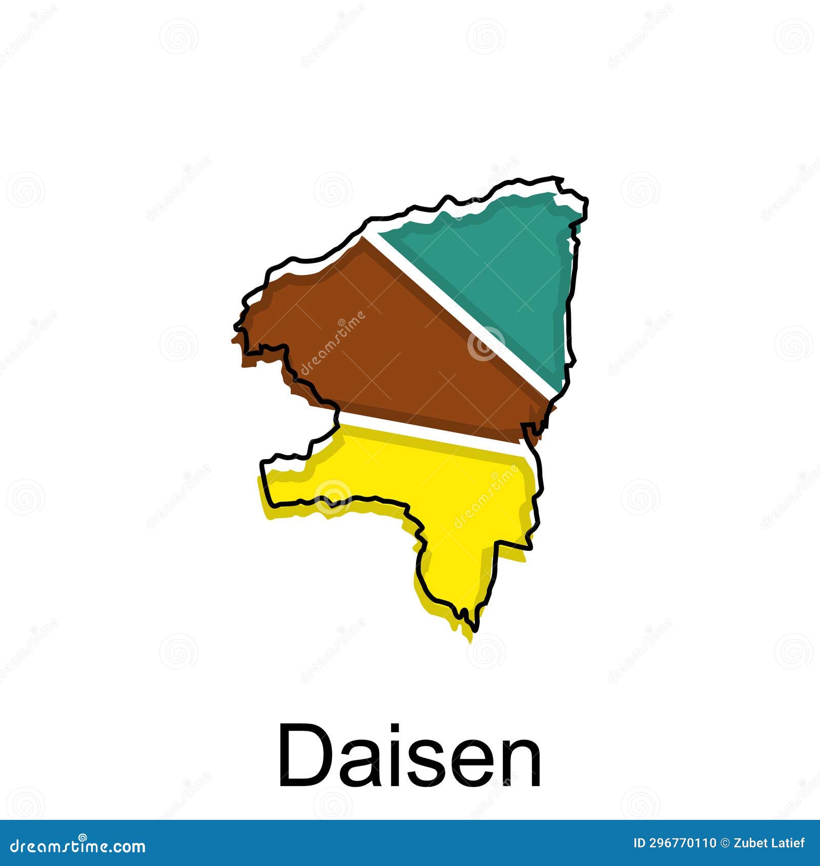Map City of Daisen Design, High Detailed Vector Map - Japan Vector ...