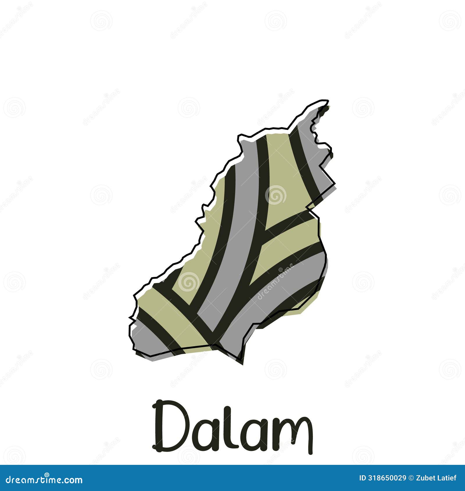 Map City of Dalam Vector Design, National Borders and Important Cities ...